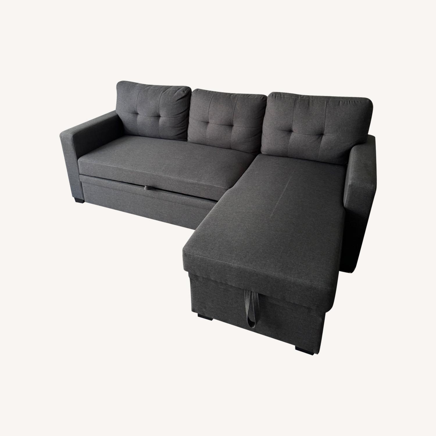 Grey Pull-out Couch - AptDeco