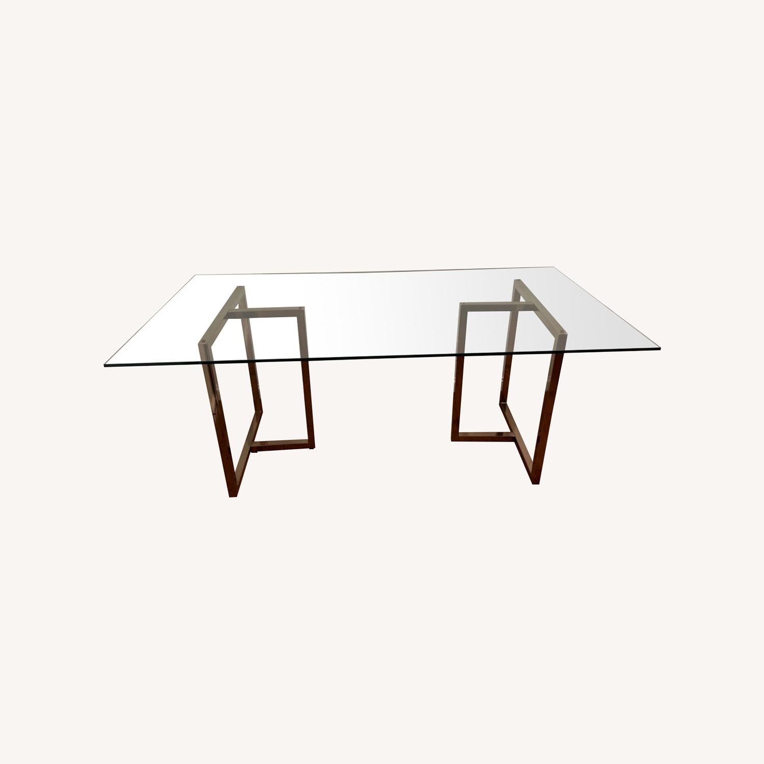 Silverado Brass 72" Rectangular Dining Table - AptDeco