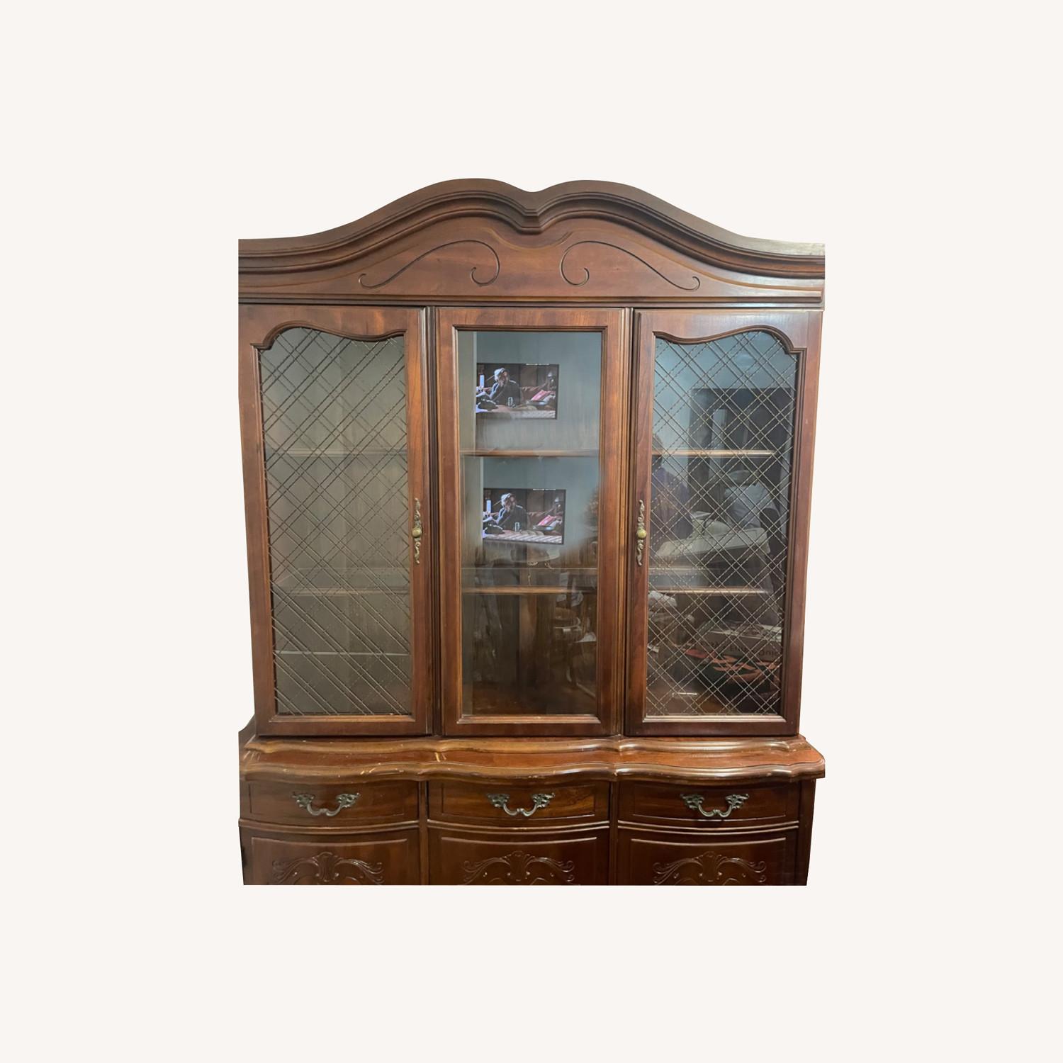 Solid Cherry Wood Curio - AptDeco