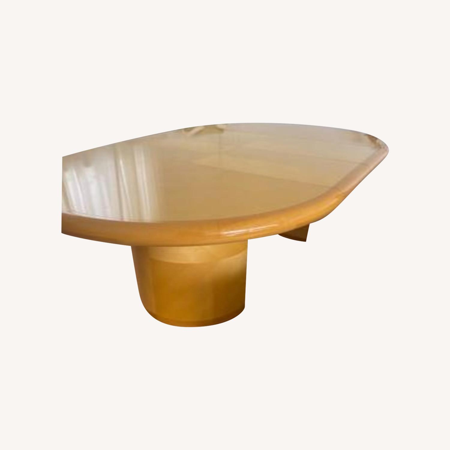 Karl Springer Style Mid Century Dining Table - AptDeco