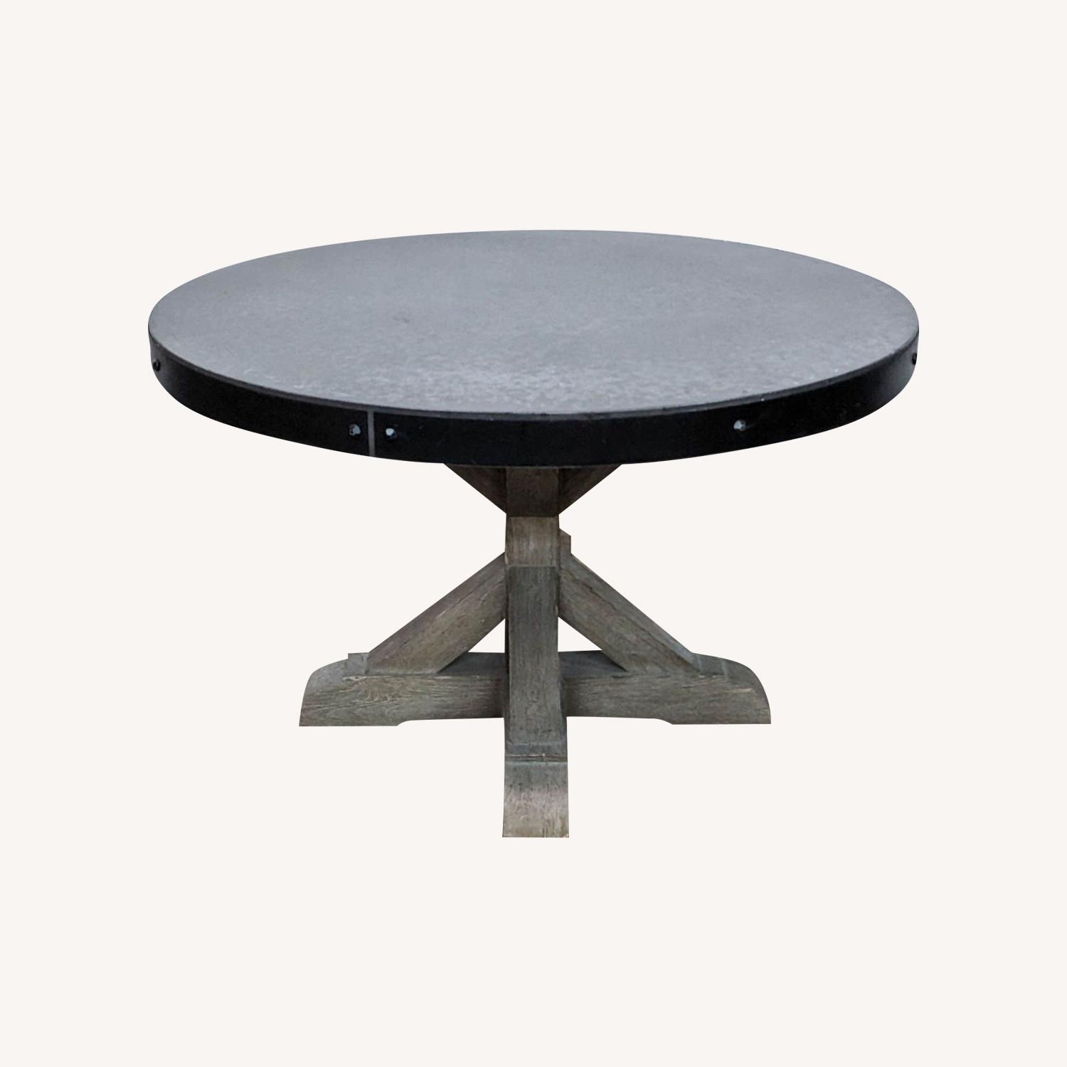 Restoration Hardware Concrete Round Industrial Table - AptDeco