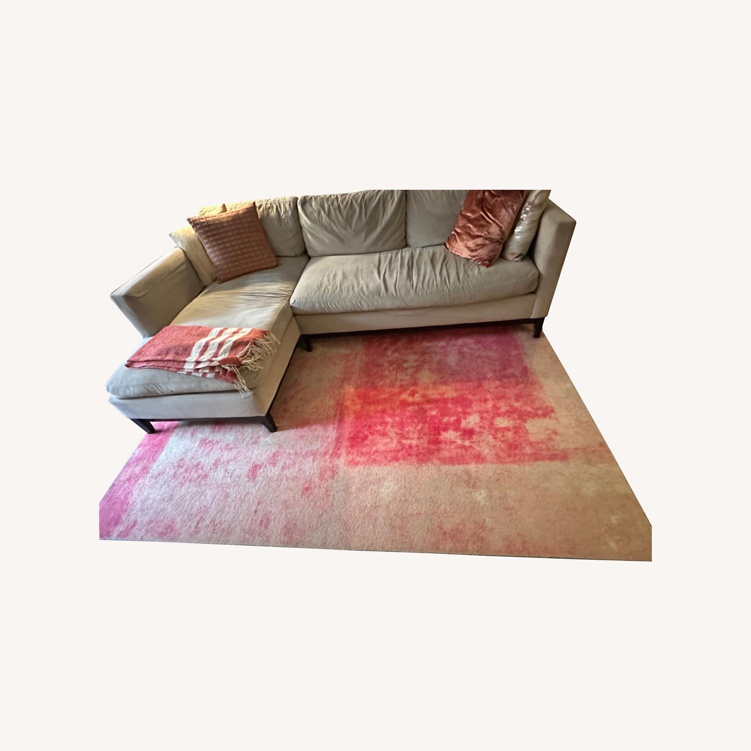 West Elm Distressed Rococo Wool Rug - AptDeco