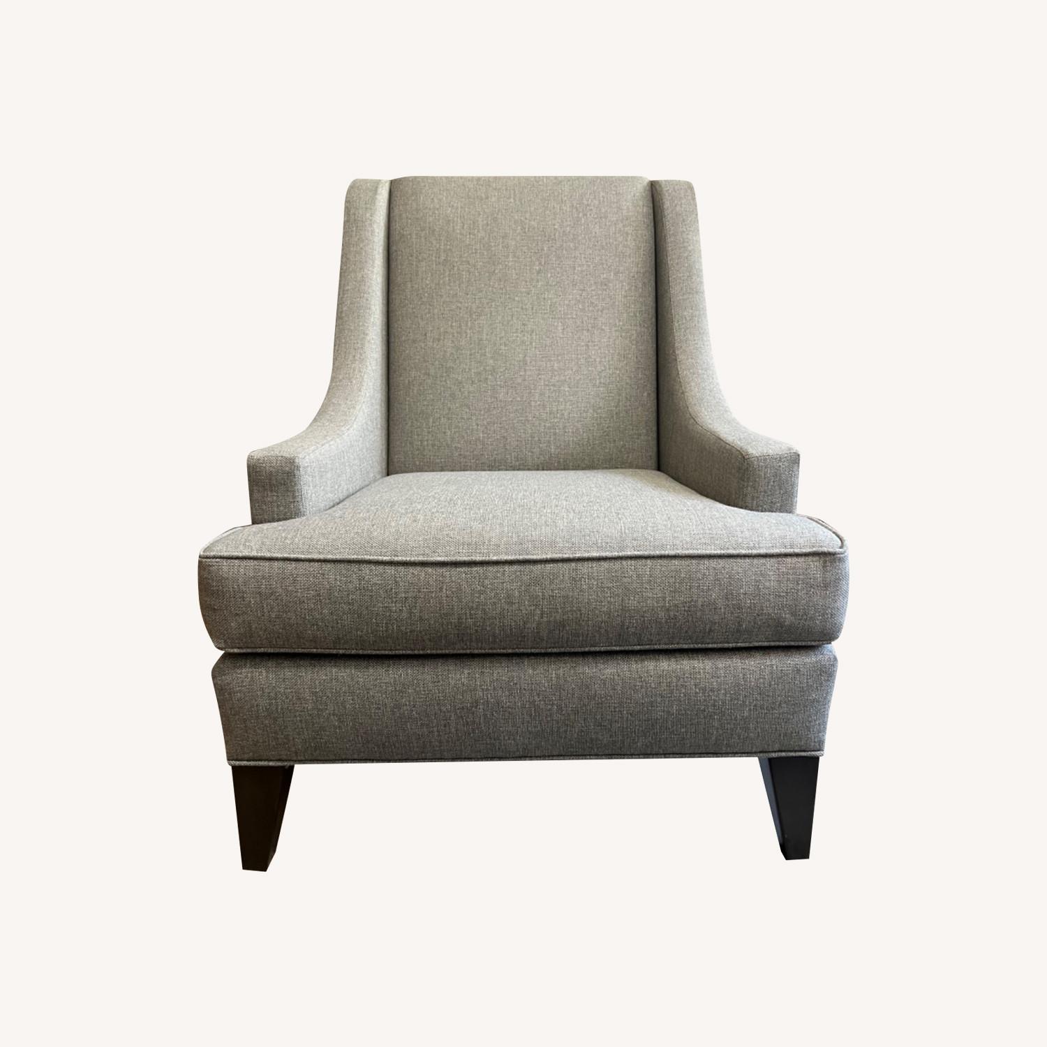 Ethan Allen Grey Wing Chair - AptDeco