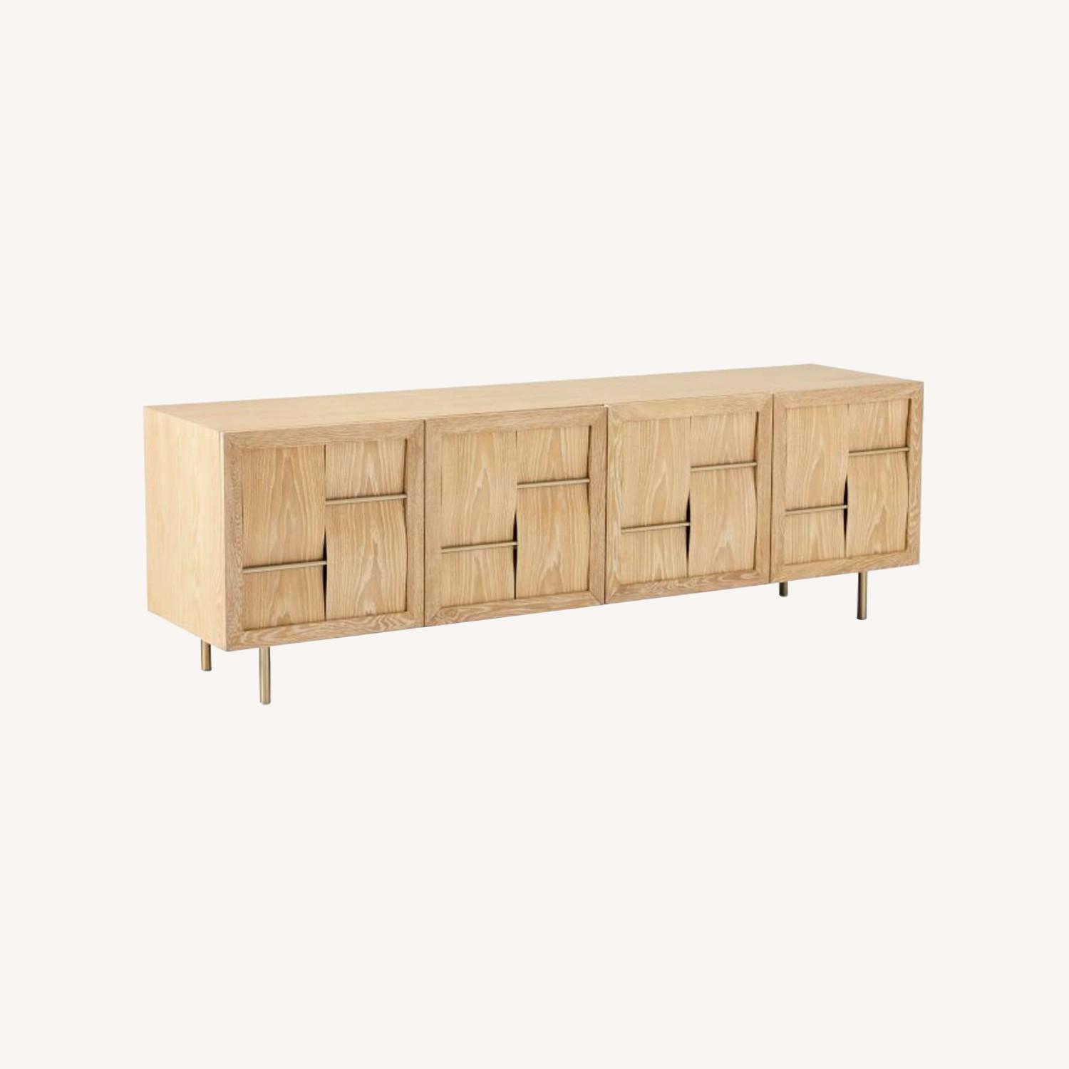 West Elm Oak Media Console - AptDeco