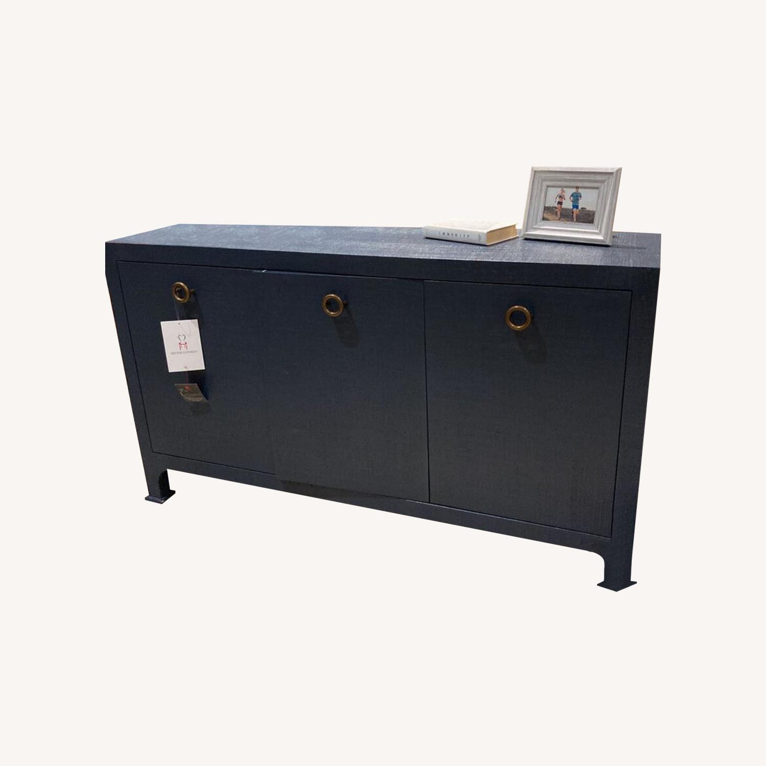 Chatham Raffia Sideboard Buffet Navy - AptDeco