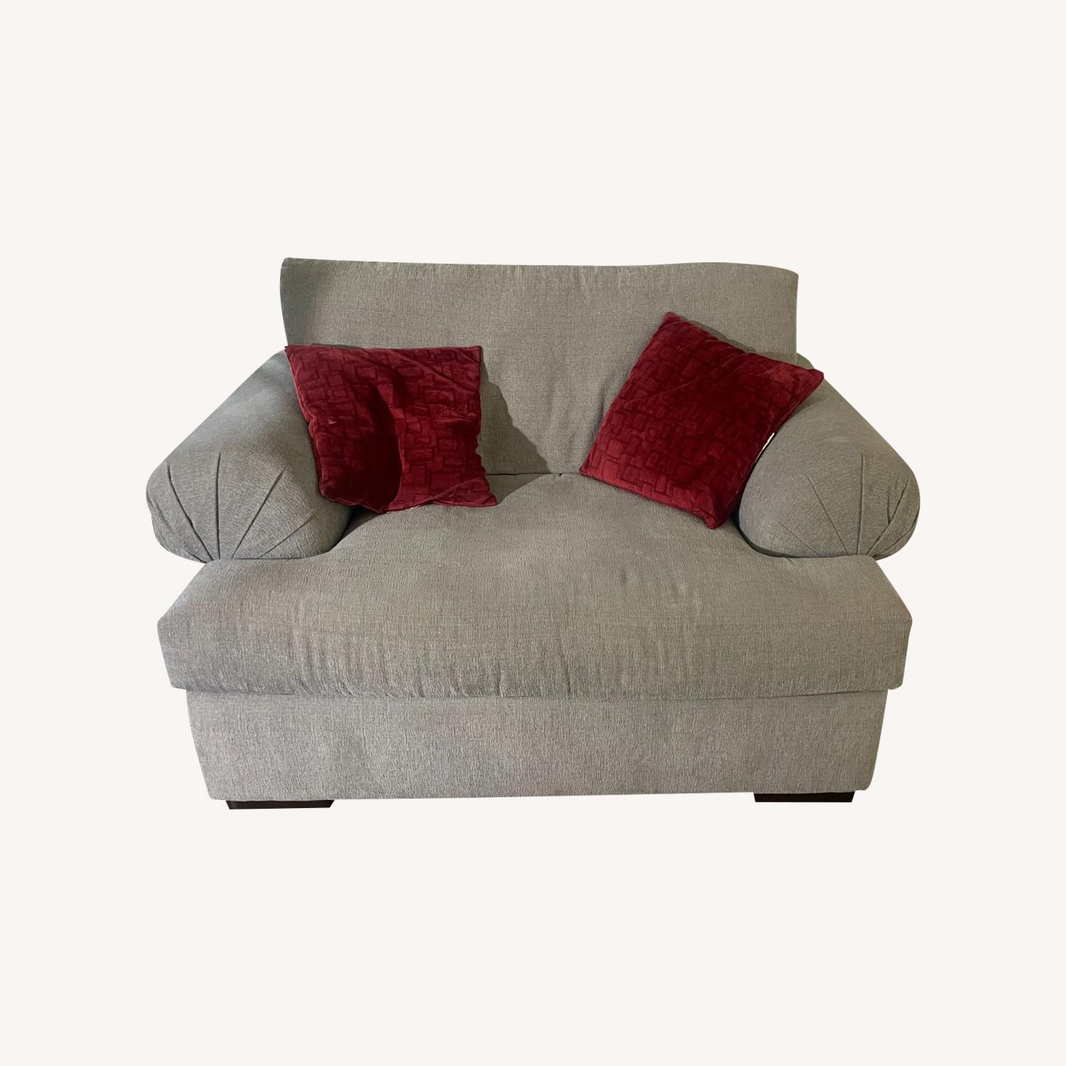 Comfy Gray Chair and Half - AptDeco