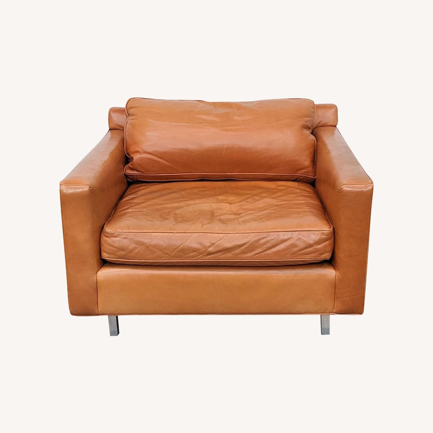 Mitchell Gold + Bob Williams Leather Modern Lounge - AptDeco