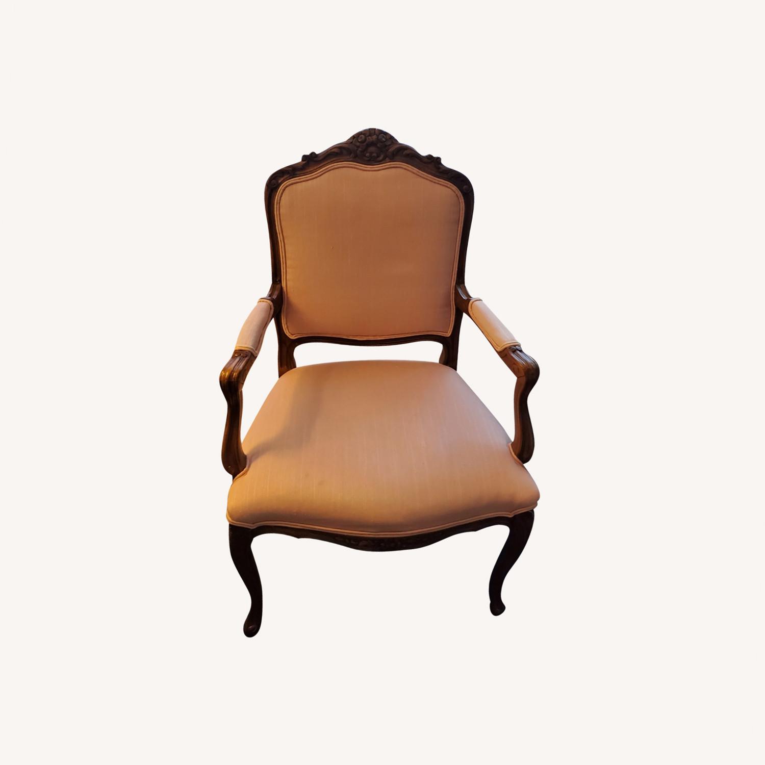 Drexel Pink Rose Armchairs Queen Anne - AptDeco
