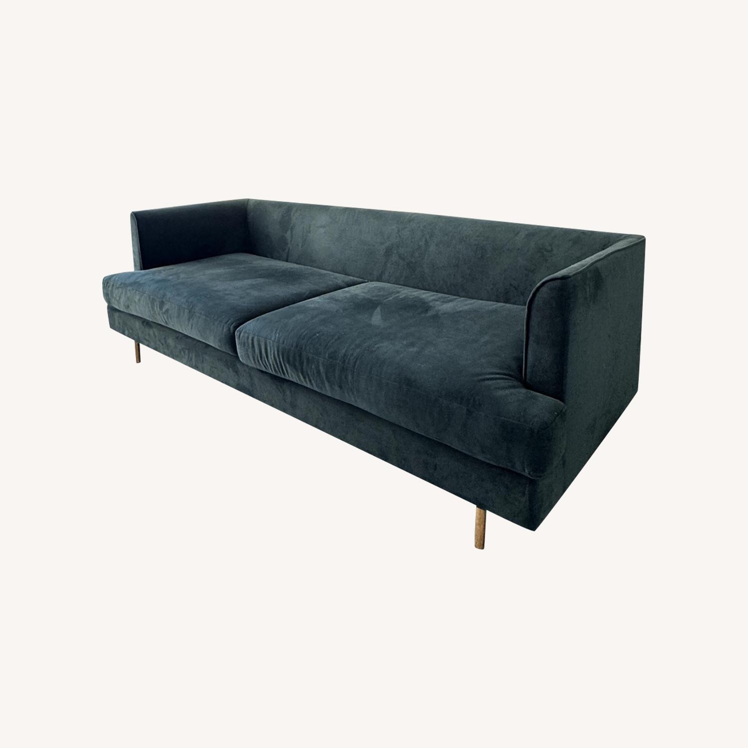 MCM Green Velvet Couch - AptDeco