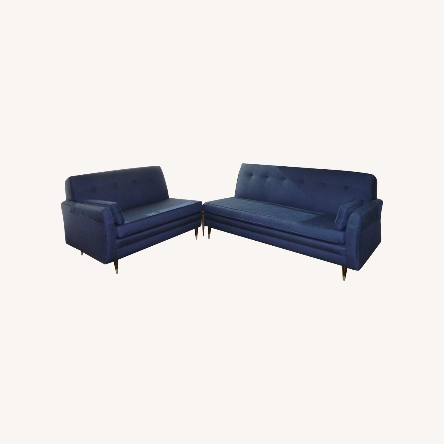 MCM 2-piece Sectional Royal Blue - AptDeco