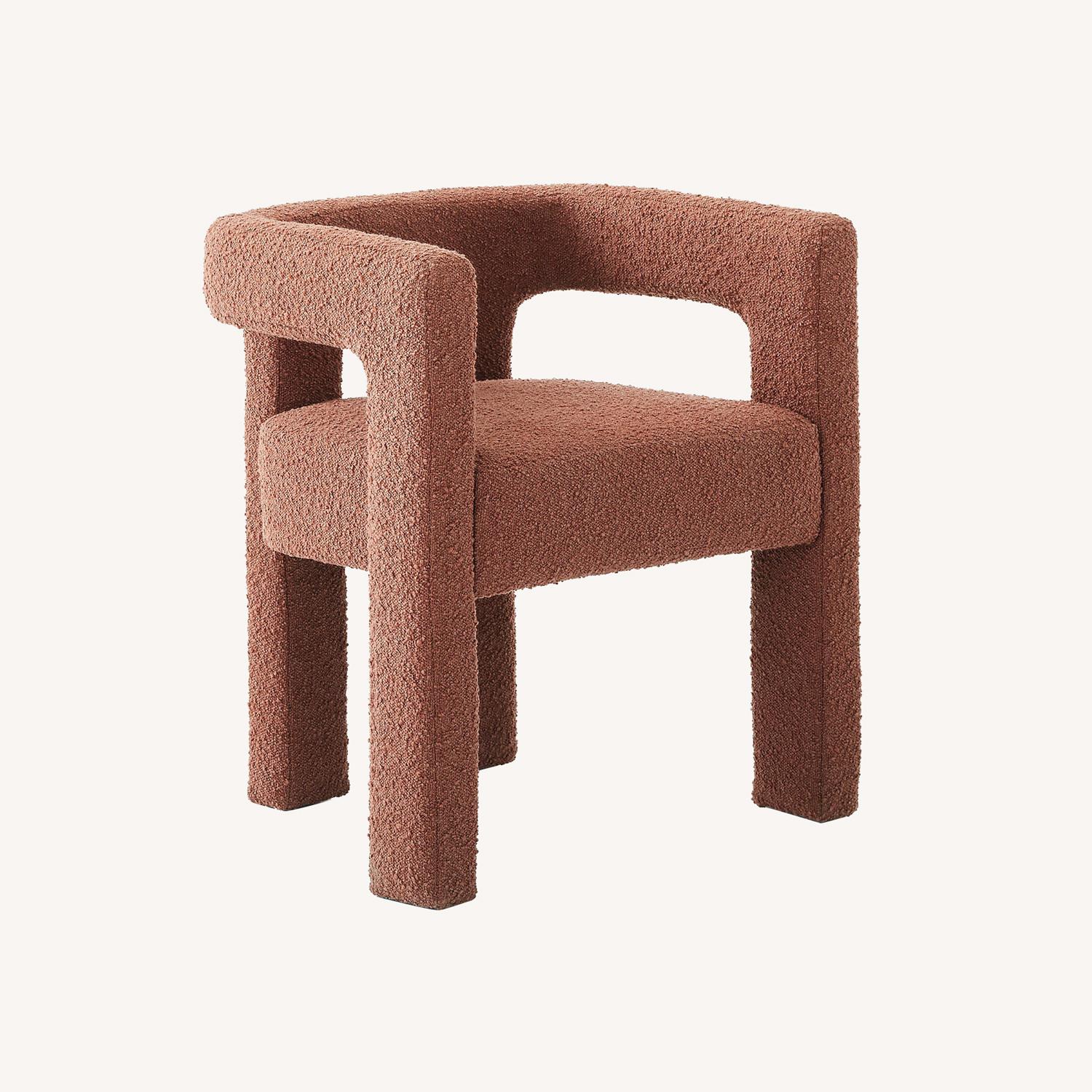 CB2 Boucle Dining Chair - AptDeco