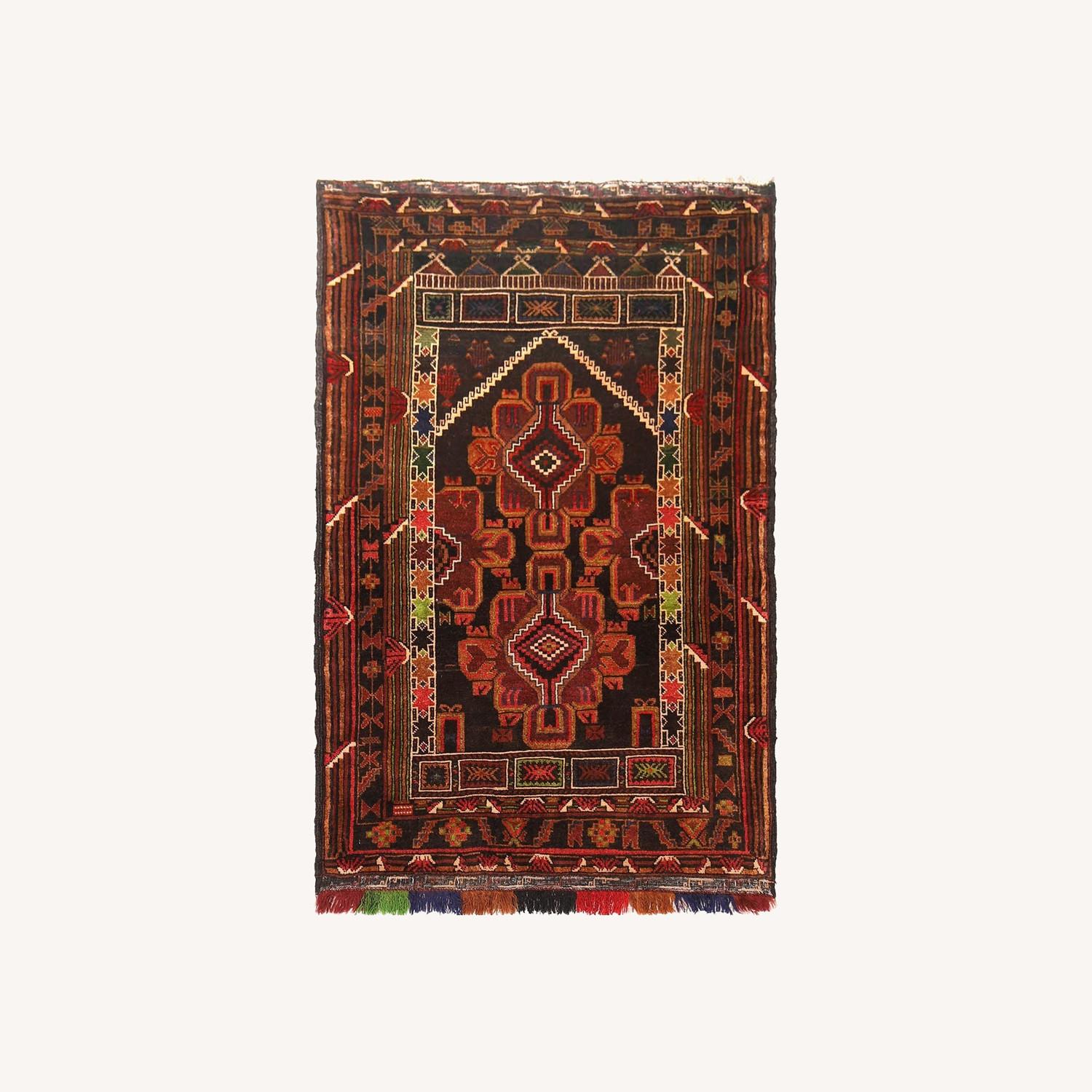 Wood Brown Quality Tribal Baluch Rug 3' x 4' - AptDeco