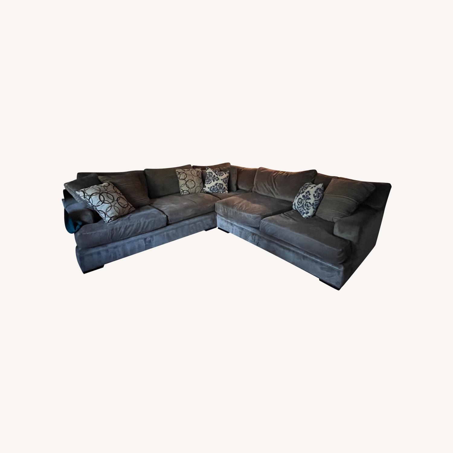 Microsuede L Sectional 118x 118 - AptDeco