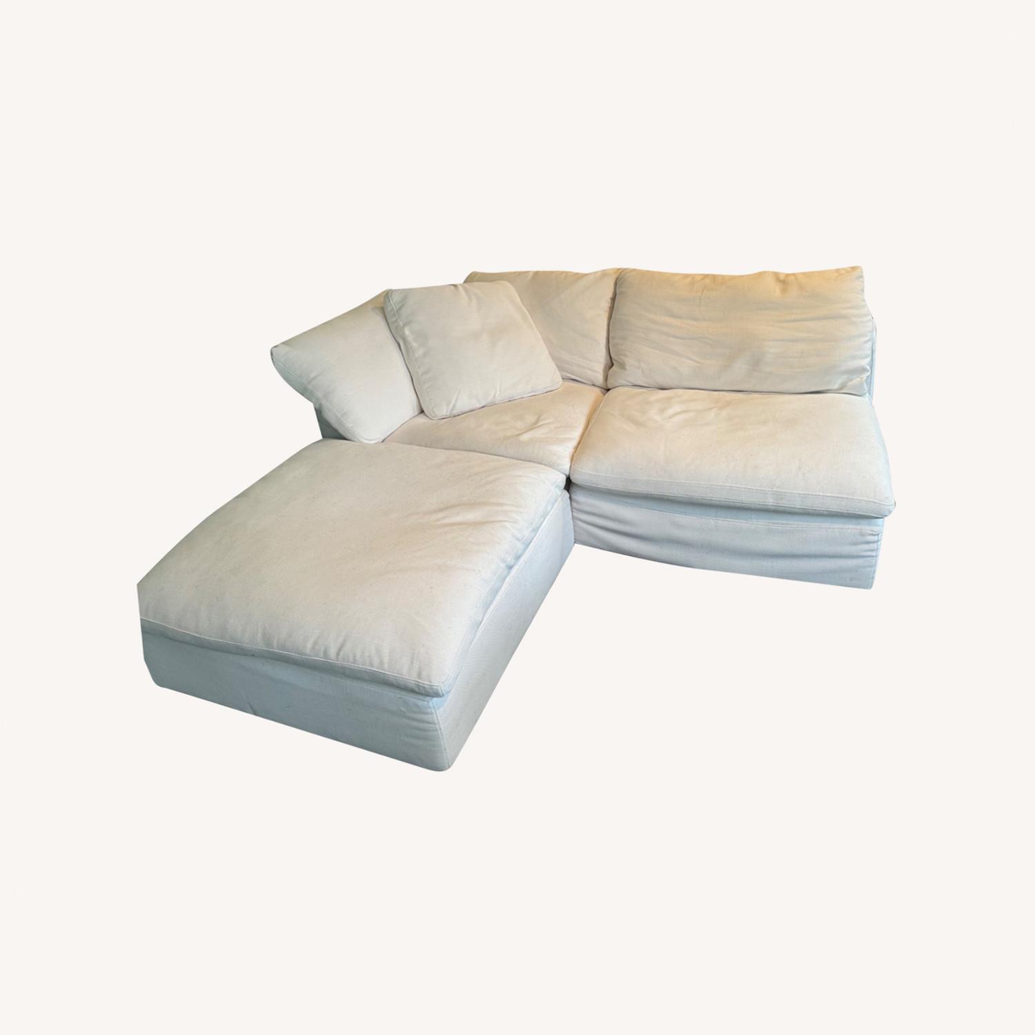 RH Classic White Cloud Couch Modular Sectional - AptDeco