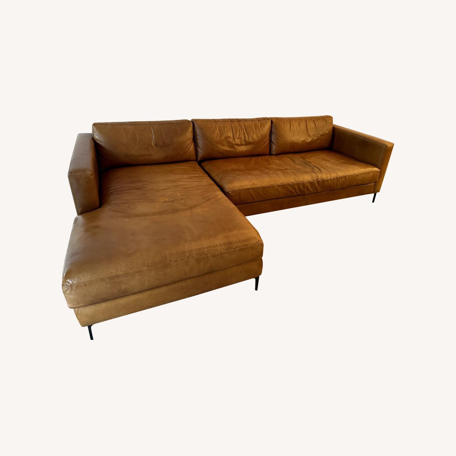 Pottery Barn Jake Leather Sectional