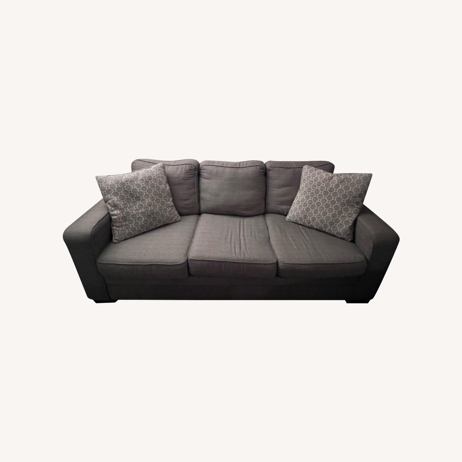 Grey Couch with Queen Pull out Bed - AptDeco