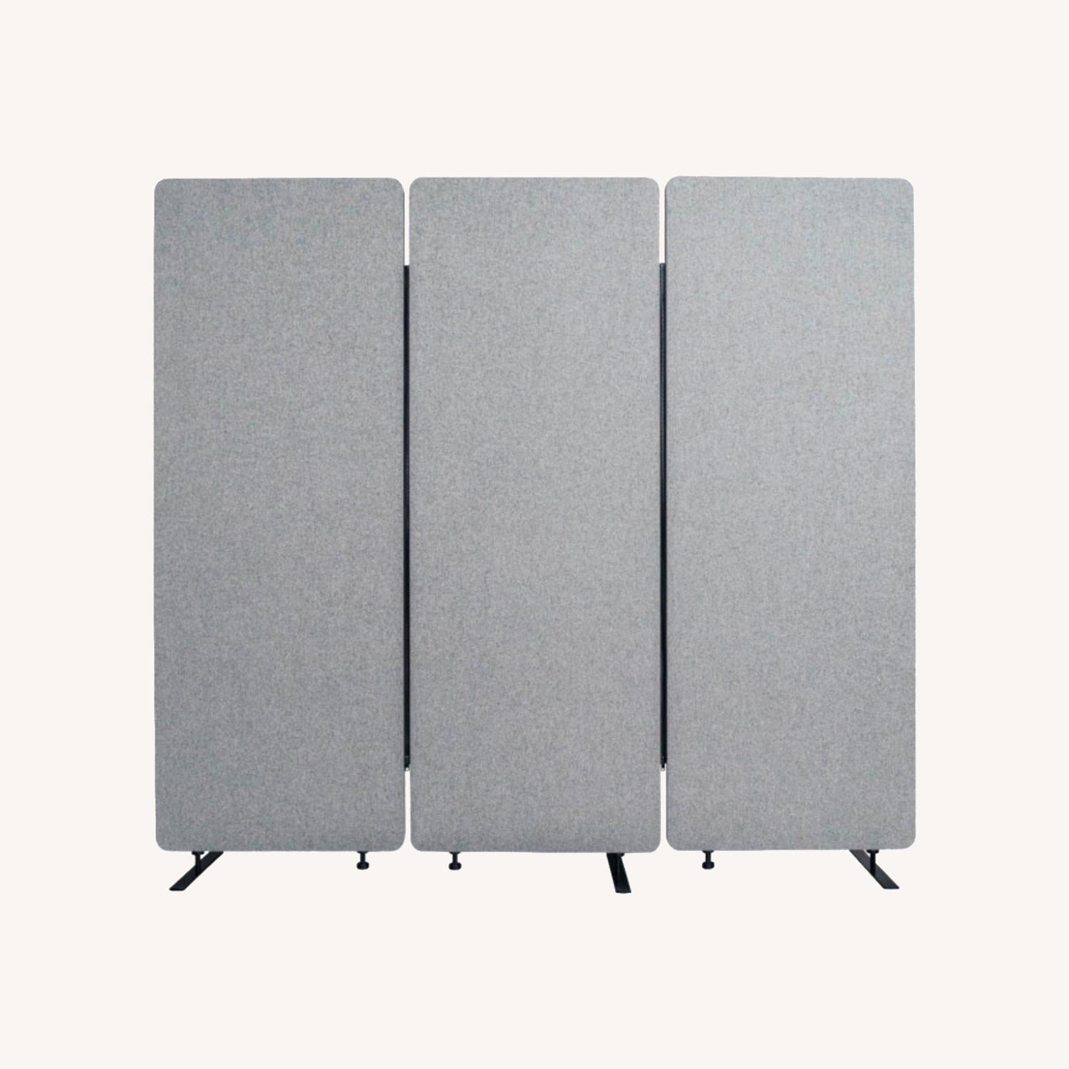 Luxor Gray Office Wall Partition Acoustic Room Divider - AptDeco