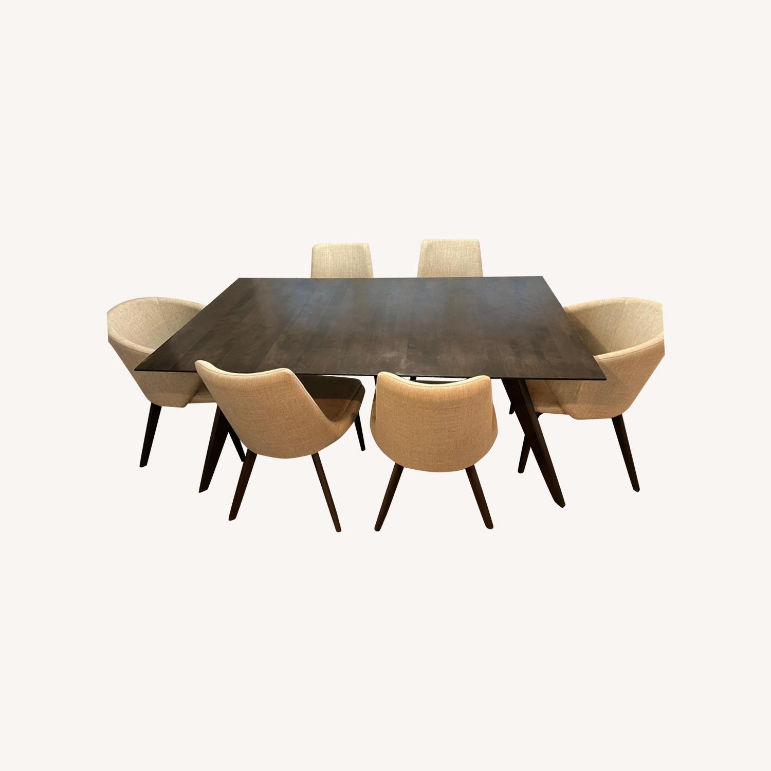 Canadel 6 Foot Dining Room Table with Chairs - AptDeco