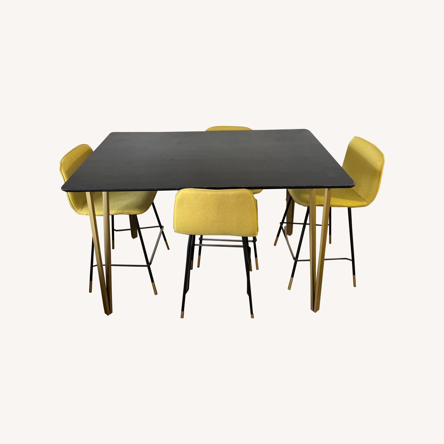 Deus Counter Table With Chairs - AptDeco
