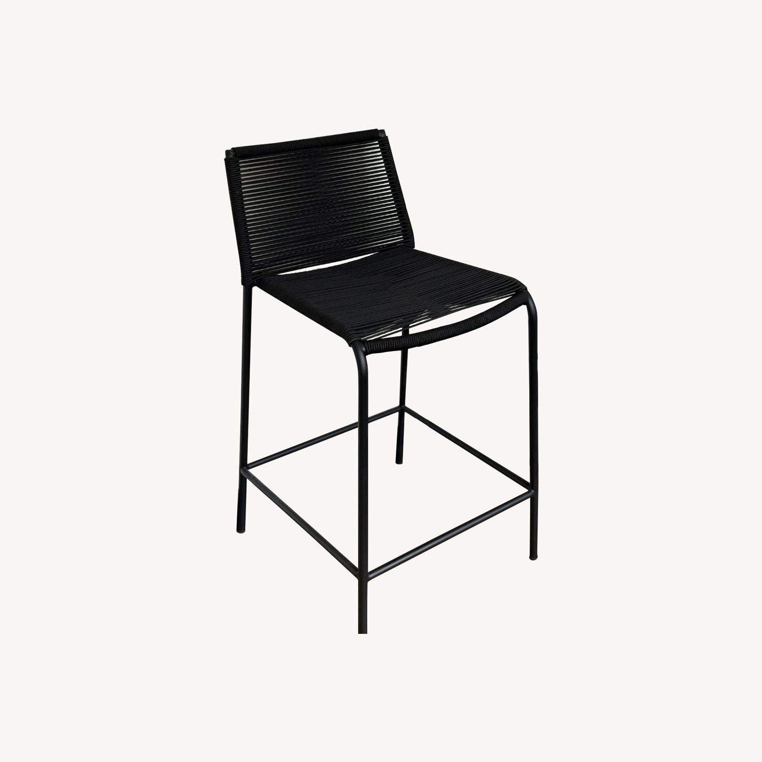 Article Zinna Ember Black Counter Stool - AptDeco