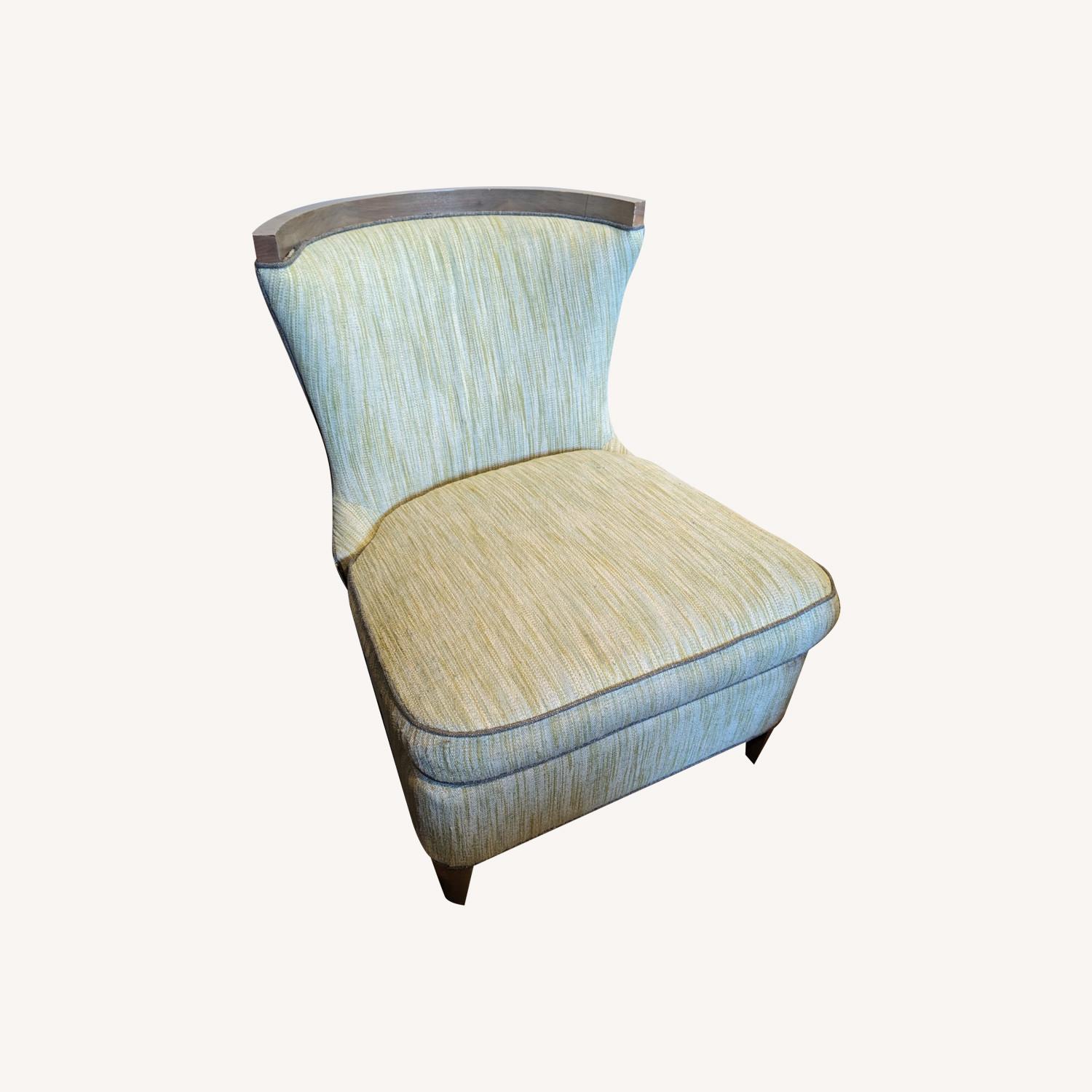 Thom Filicia Furniture Green Fabric Accent Chair - AptDeco