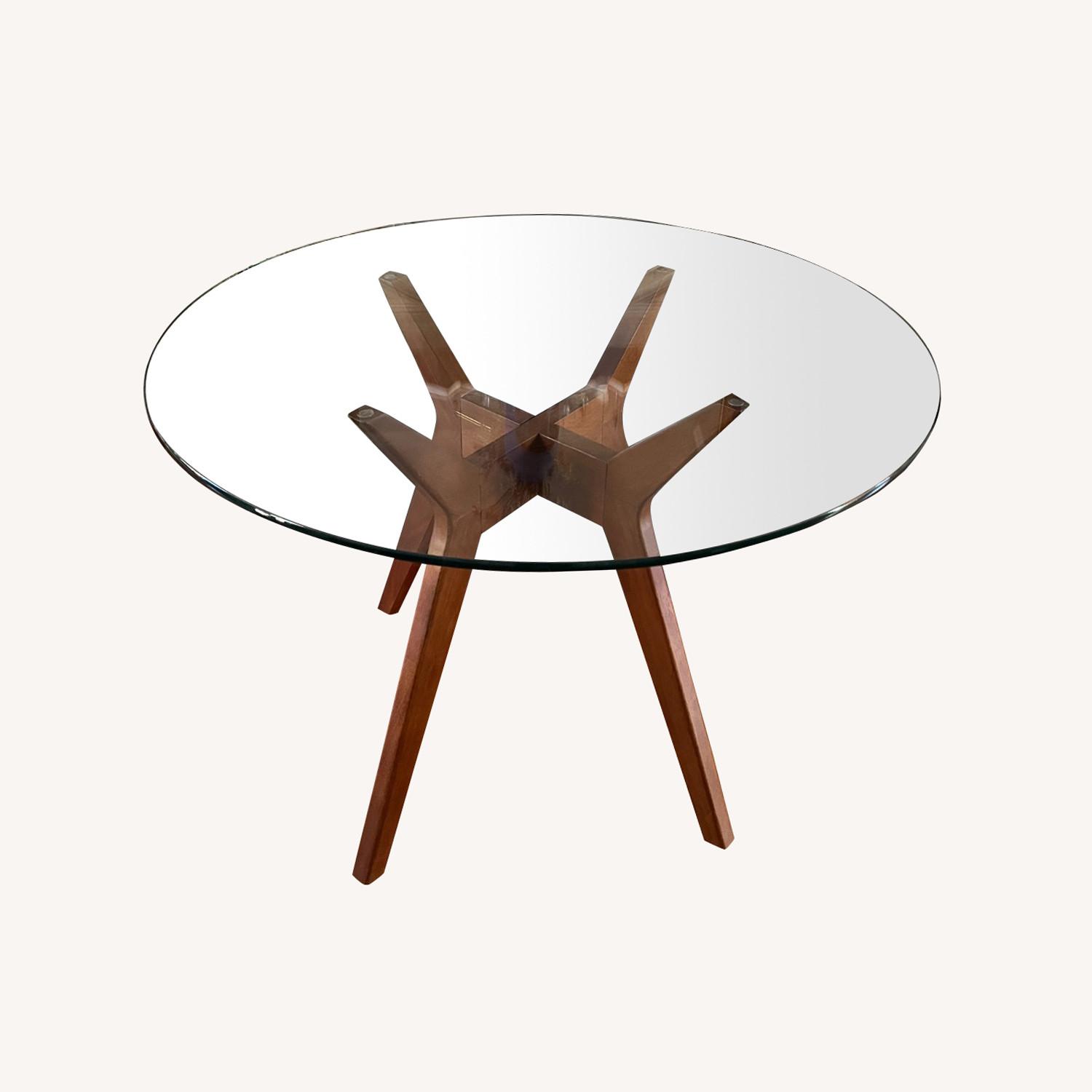 West Elm 42" Jensen Round Glass Table - AptDeco