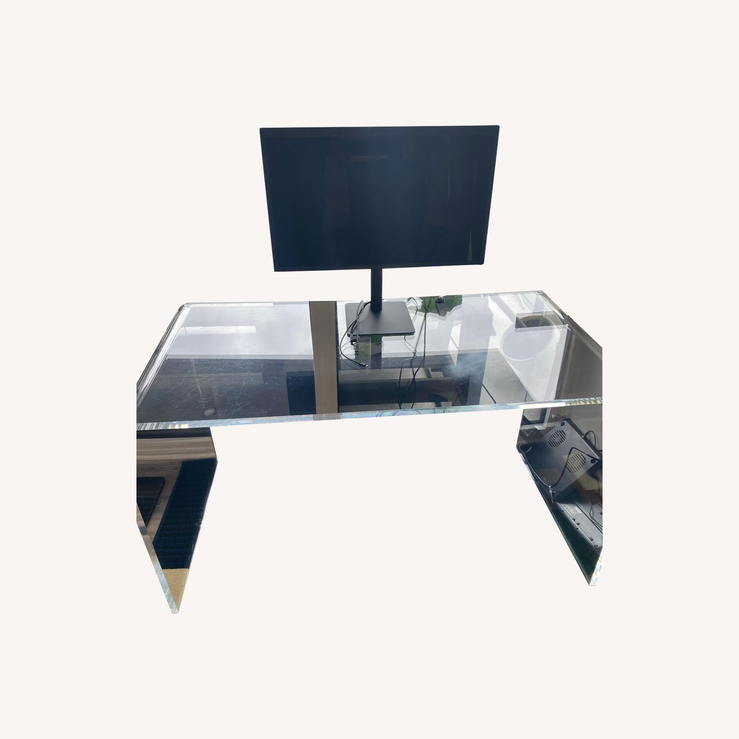 CB2 Peekaboo Acrylic Desk AptDeco