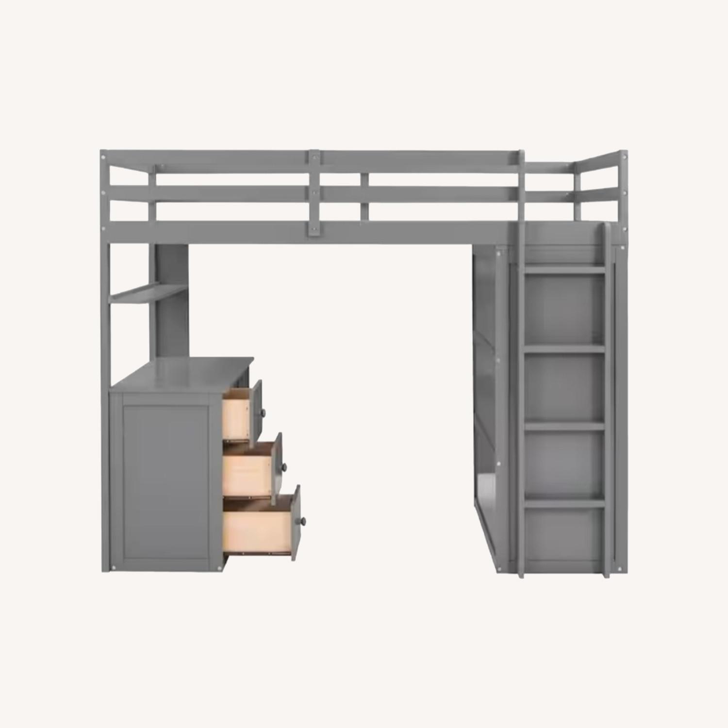 Harper & Bright Loft Bed with Desk - AptDeco