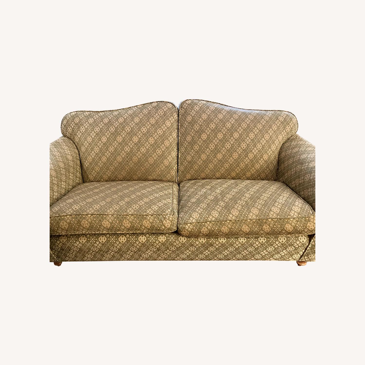 Ethan Allen Green Comfy Couch - AptDeco