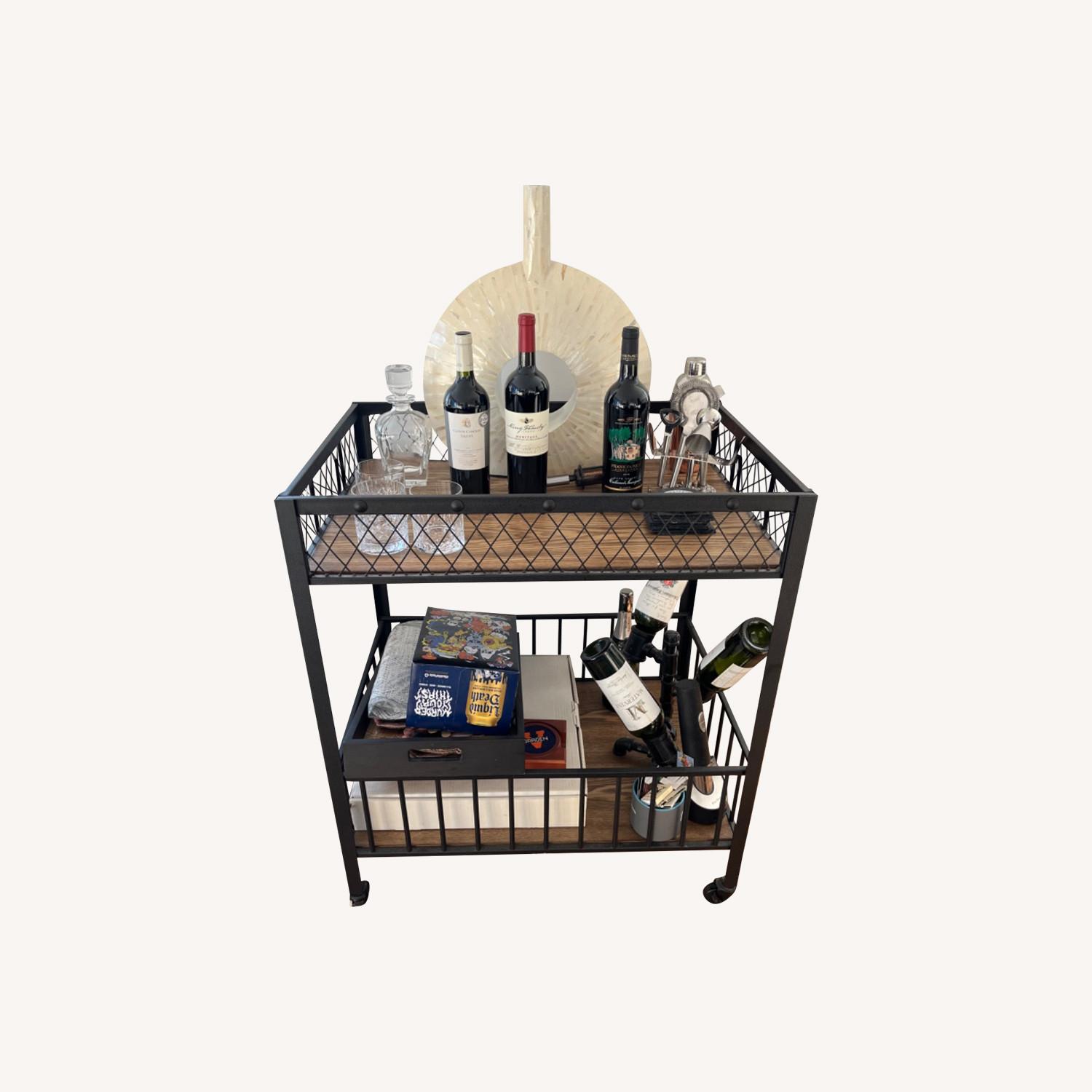 West Elm Industrial Modern Bar Cart - AptDeco