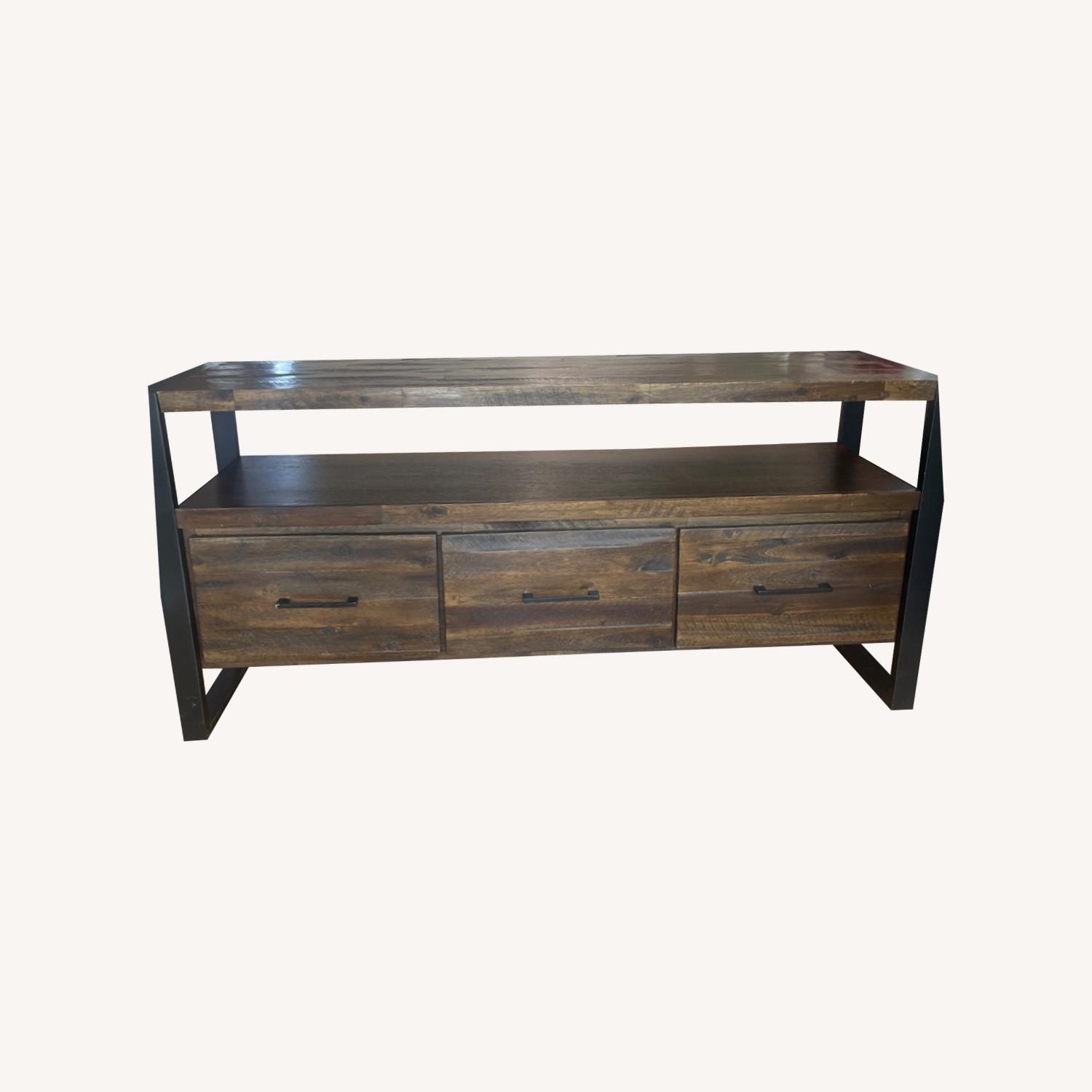 Home Goods Wood & Metal Media Console - AptDeco