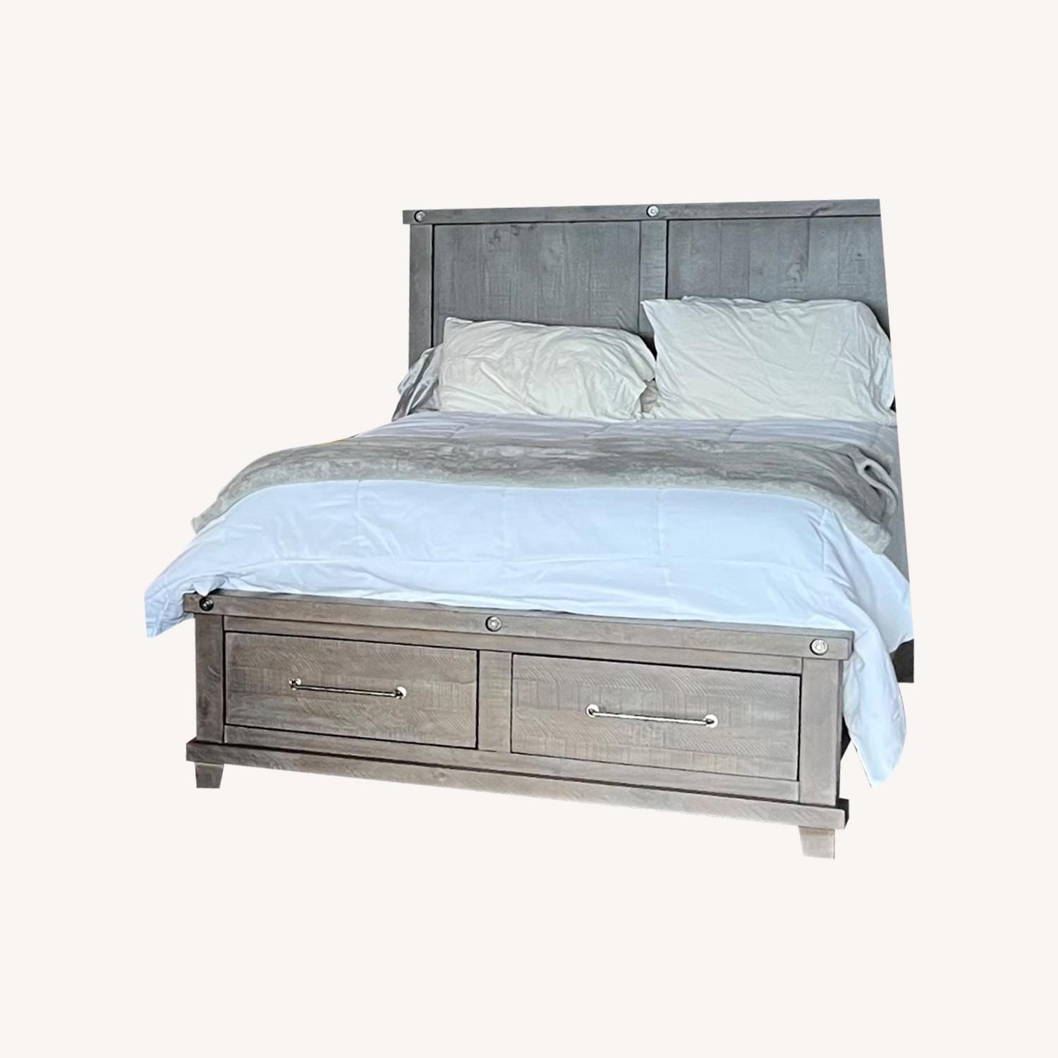 Jaxon Grey Full Storage Bed Frame - AptDeco