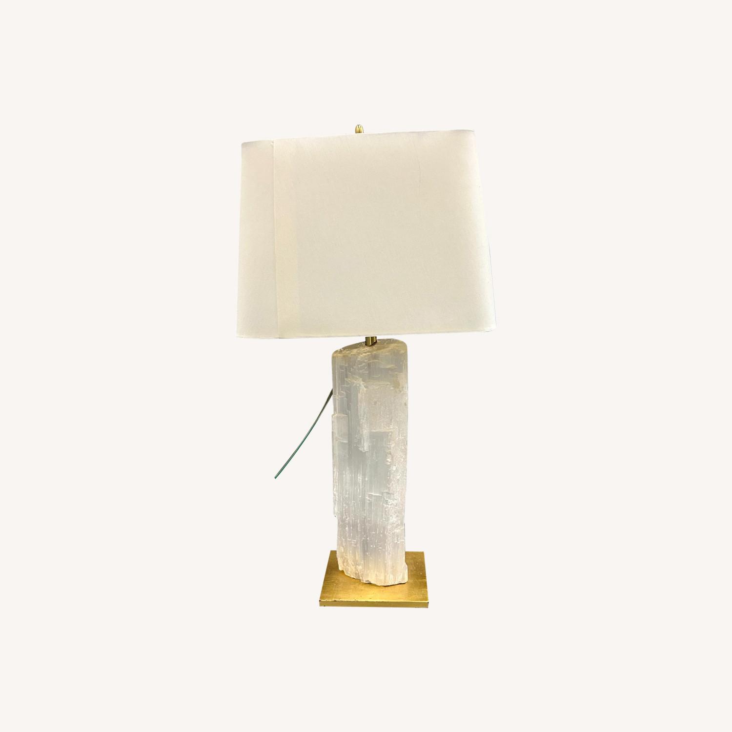 Quartz Table Lamp with 24K Gold Leaf Base - AptDeco
