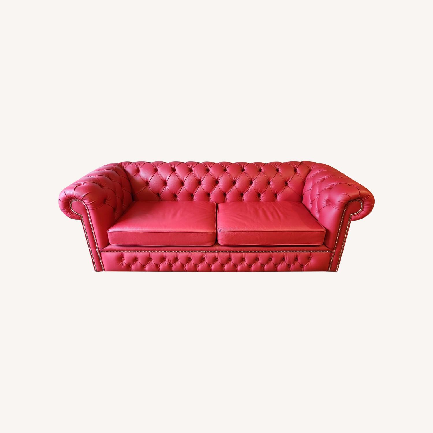 Fire Engine Red-Hot Loveseat - AptDeco