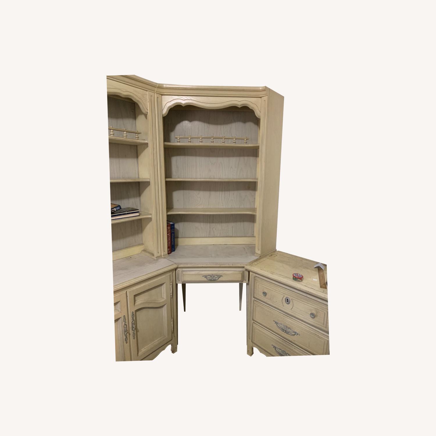 Vintage Corner Desk Bookcase - AptDeco