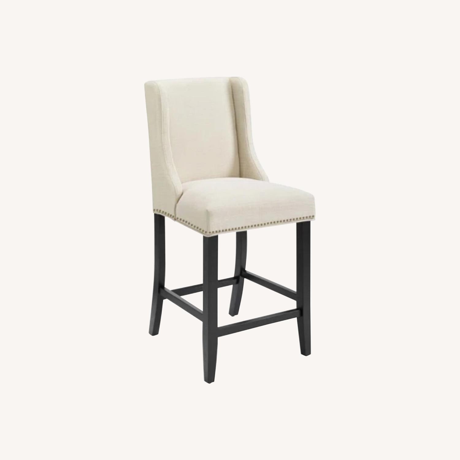 Baron Upholstered Fabric Counter Stool - AptDeco