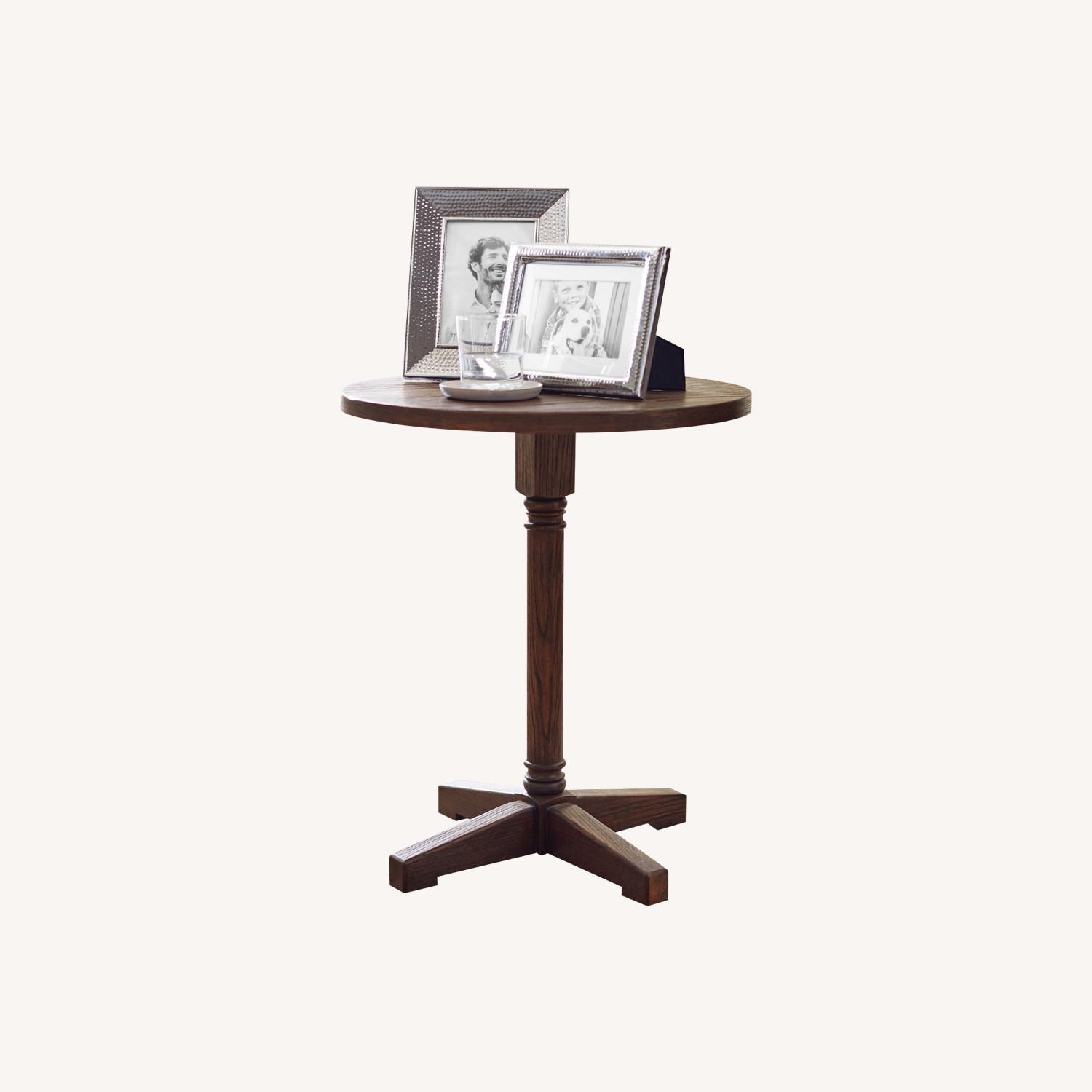 Pottery Barn Stowe Round Side Table - AptDeco