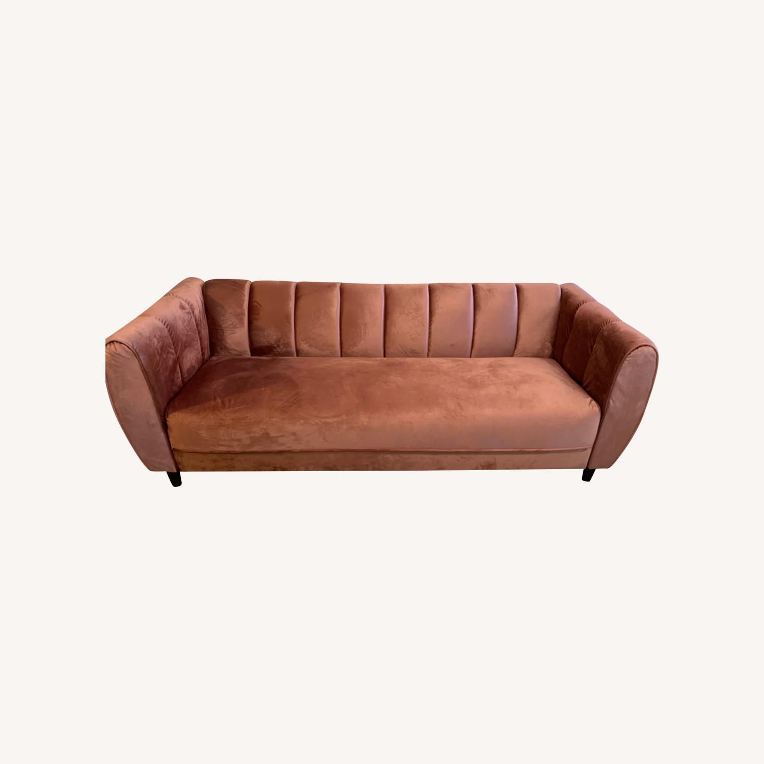 Wayfair Pink Plush Couch - AptDeco