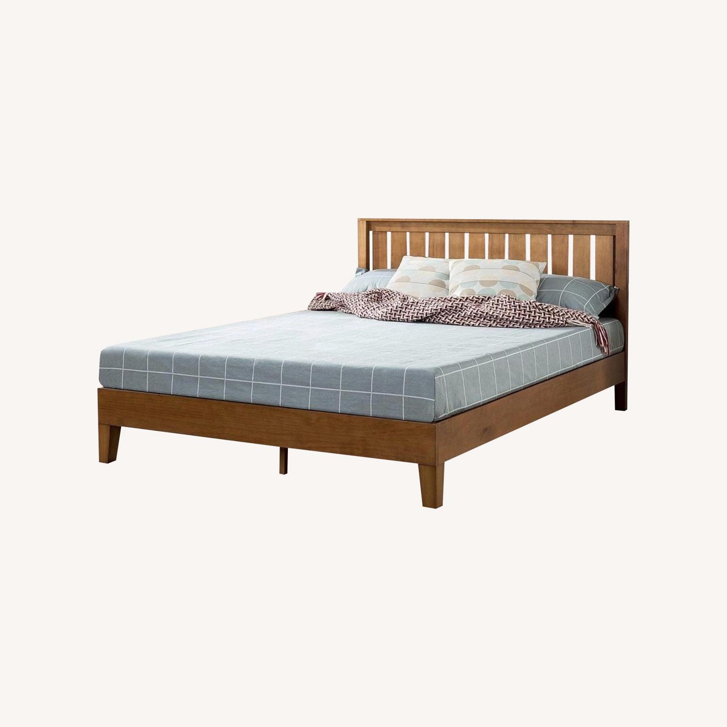 Solid Wood Full Size Bed - AptDeco