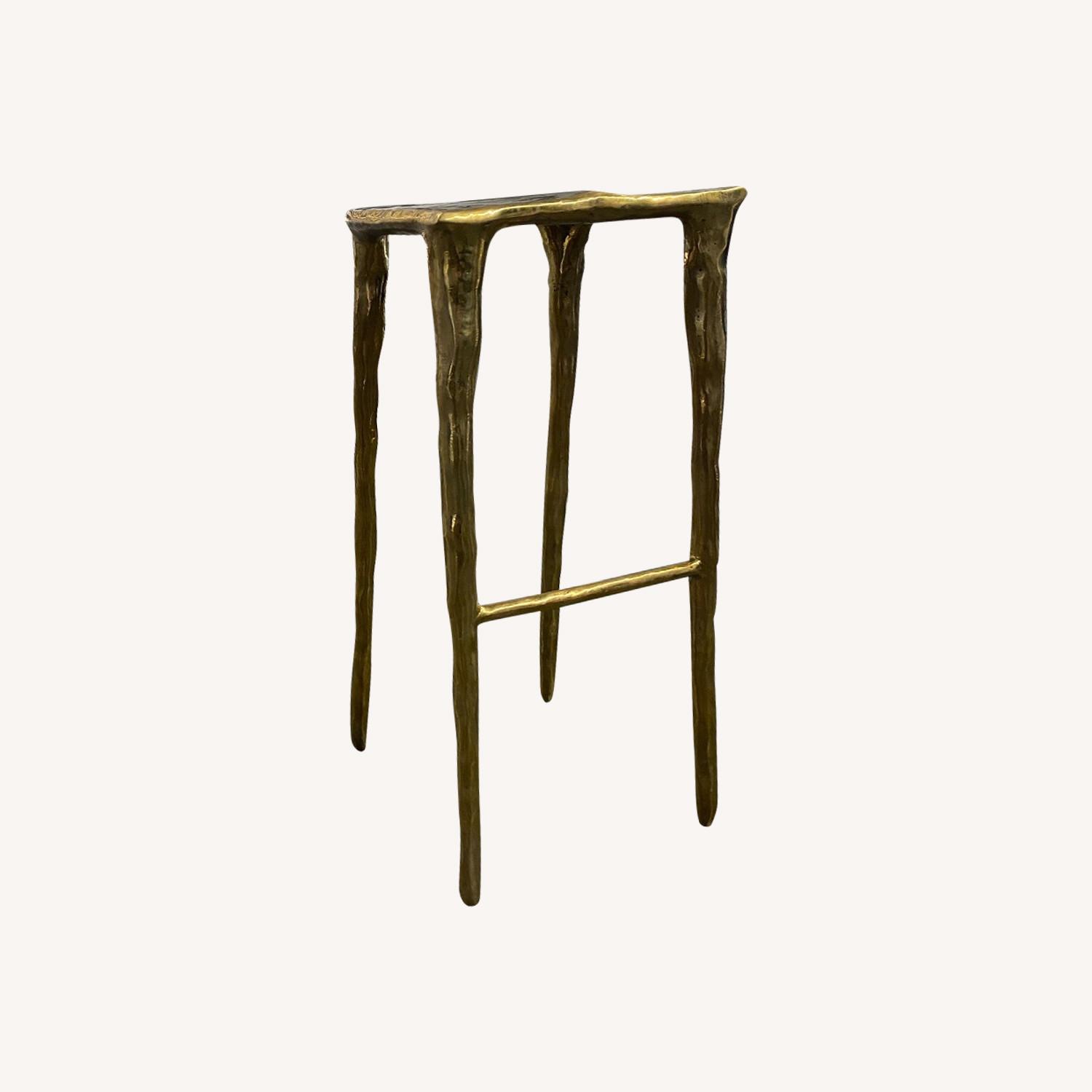 Organic Modernism Brass Bar Stools - AptDeco