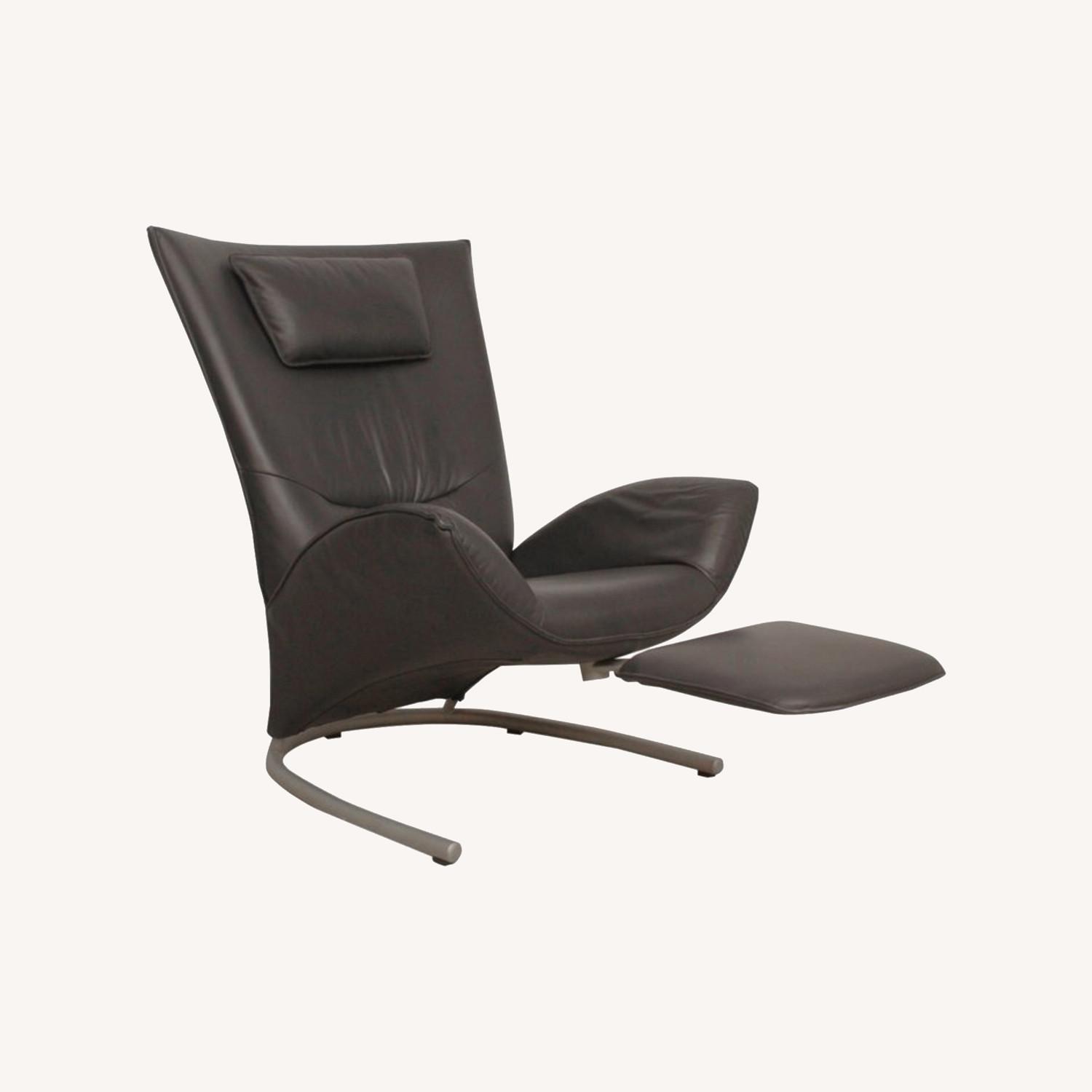 Rolf Benz Armchair with Hidden Footrest - AptDeco