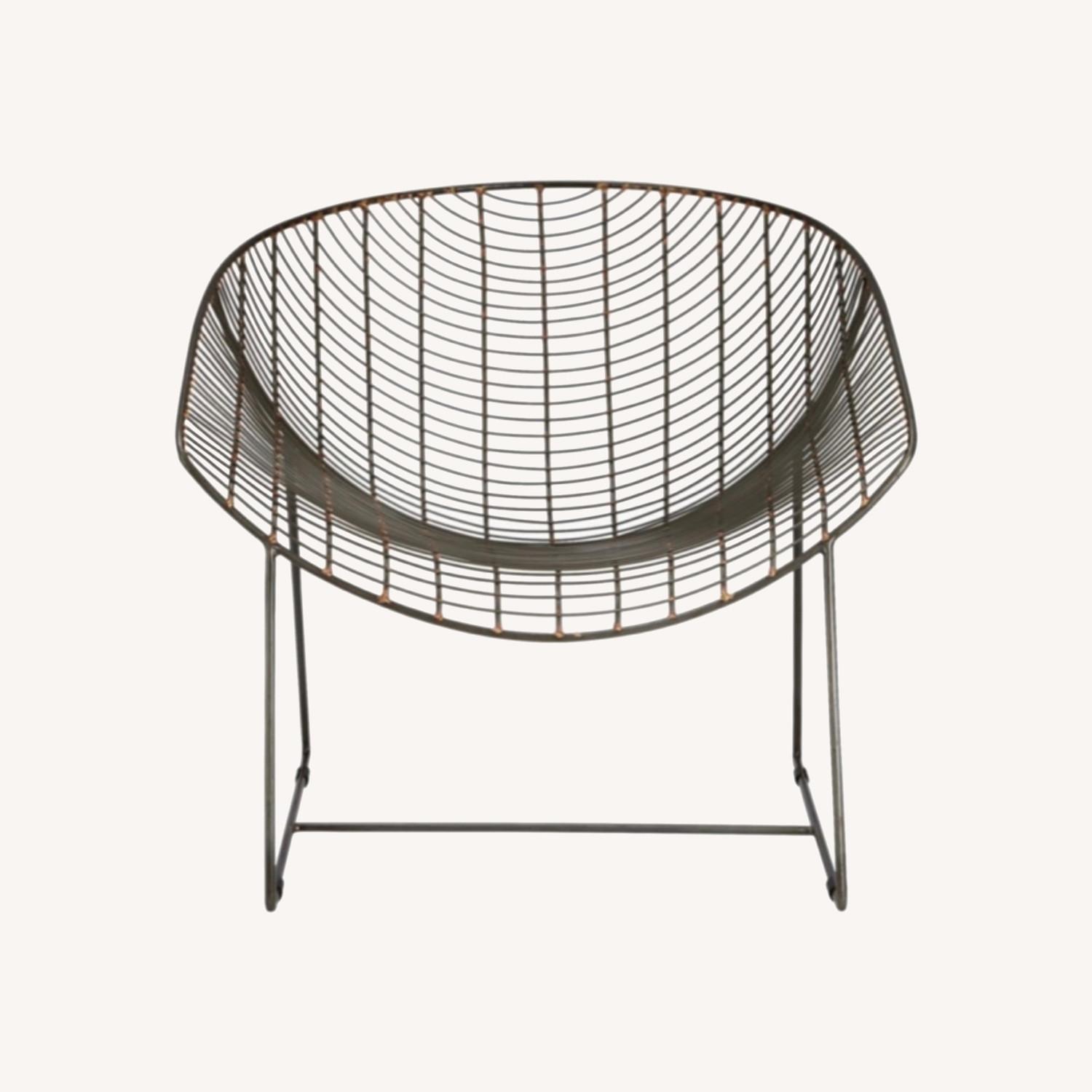 CB2 Brass Frame Regency Chair - AptDeco