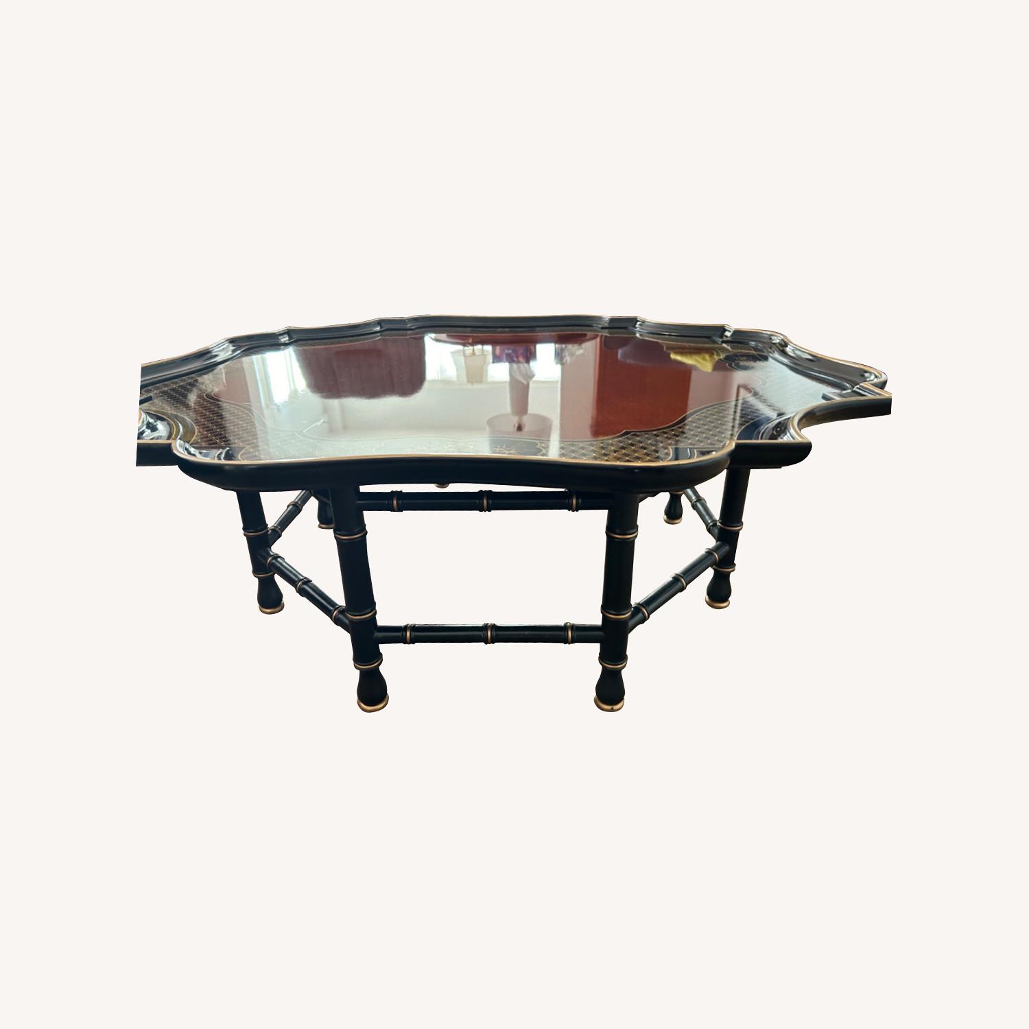 Kindle Coffee Table Mahogany and Chinoiserie - AptDeco