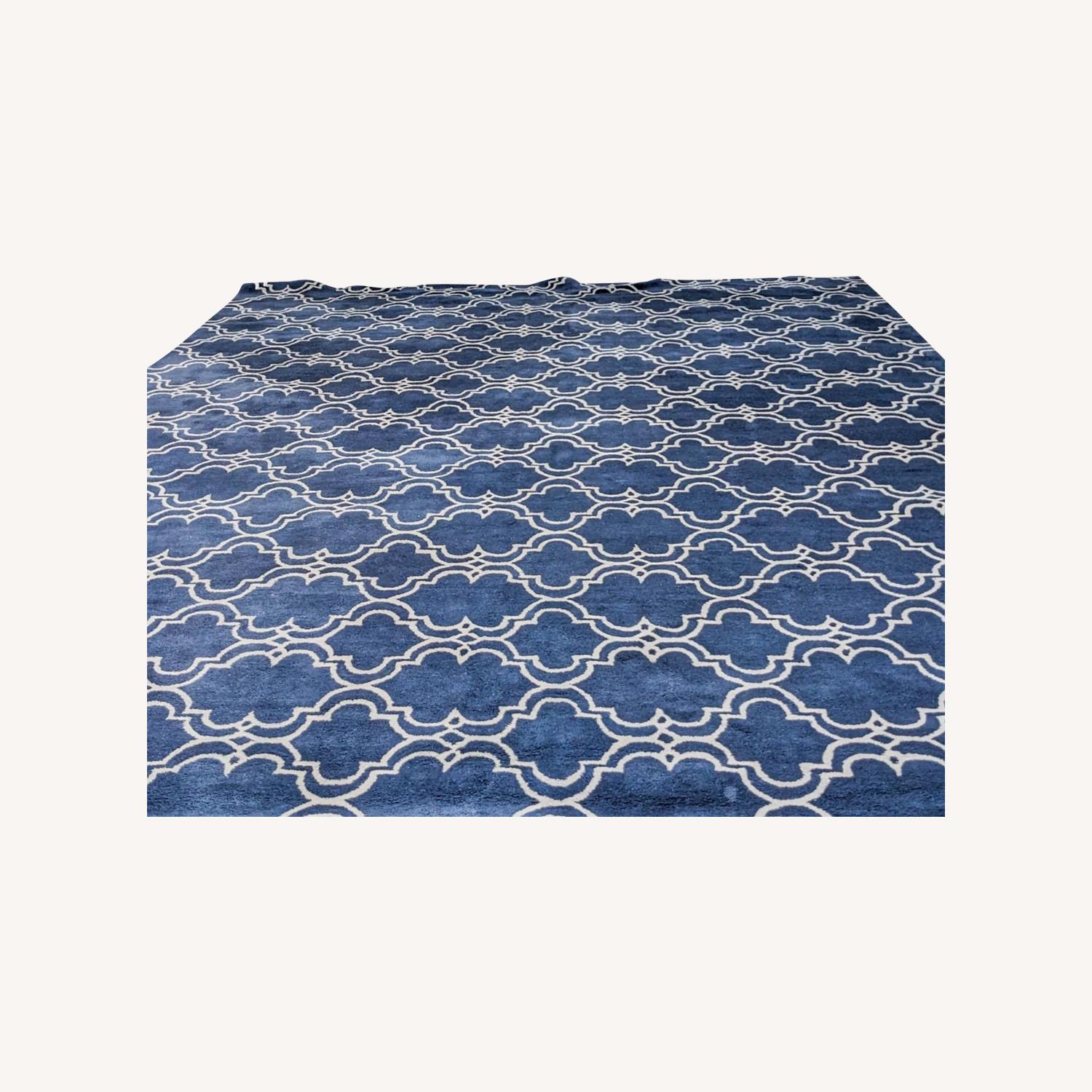 Pottery Barn Scroll Tile Area Rug - AptDeco