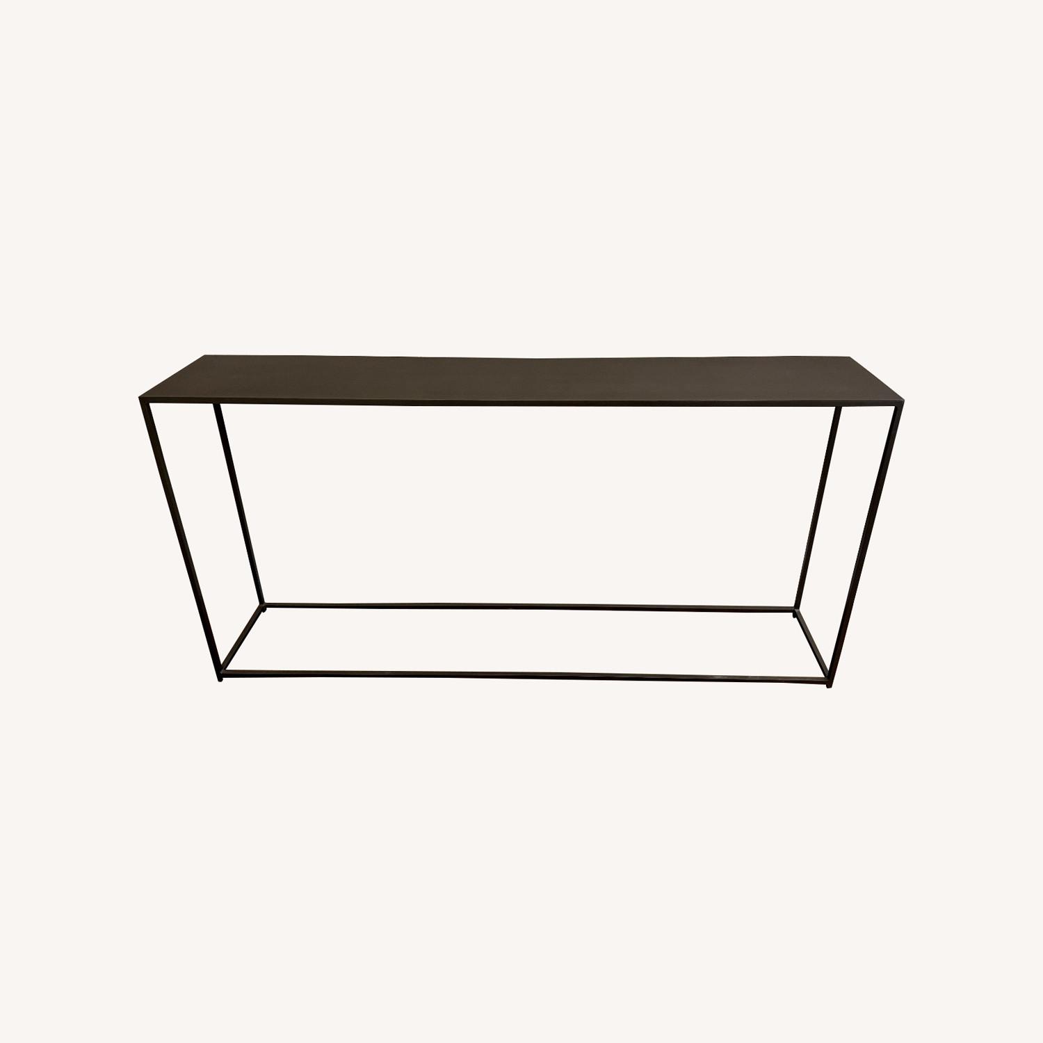 CB2 Mill Modern Black Metal Console Table 56'' - AptDeco