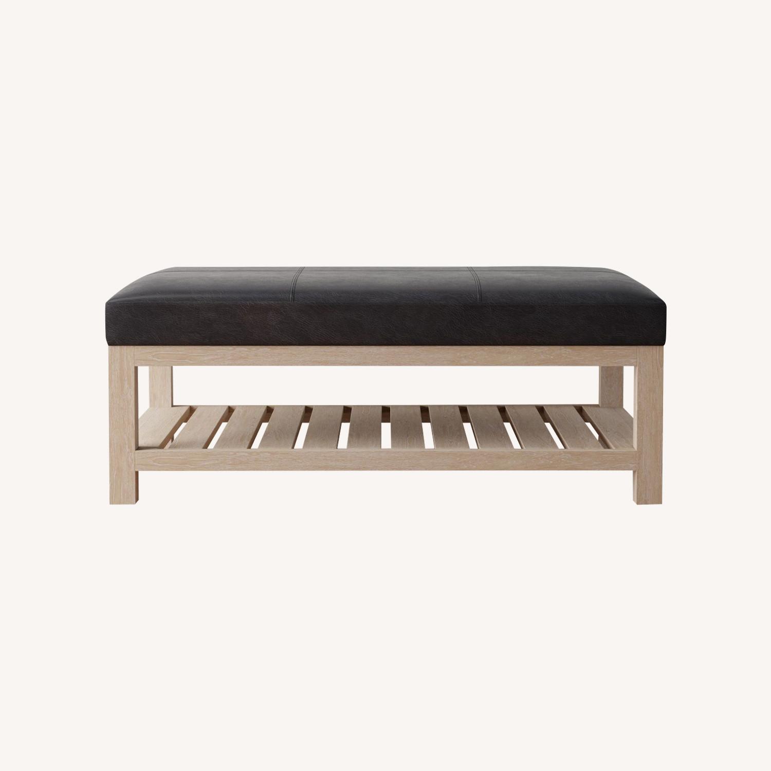 Pottery barn jake ottoman store