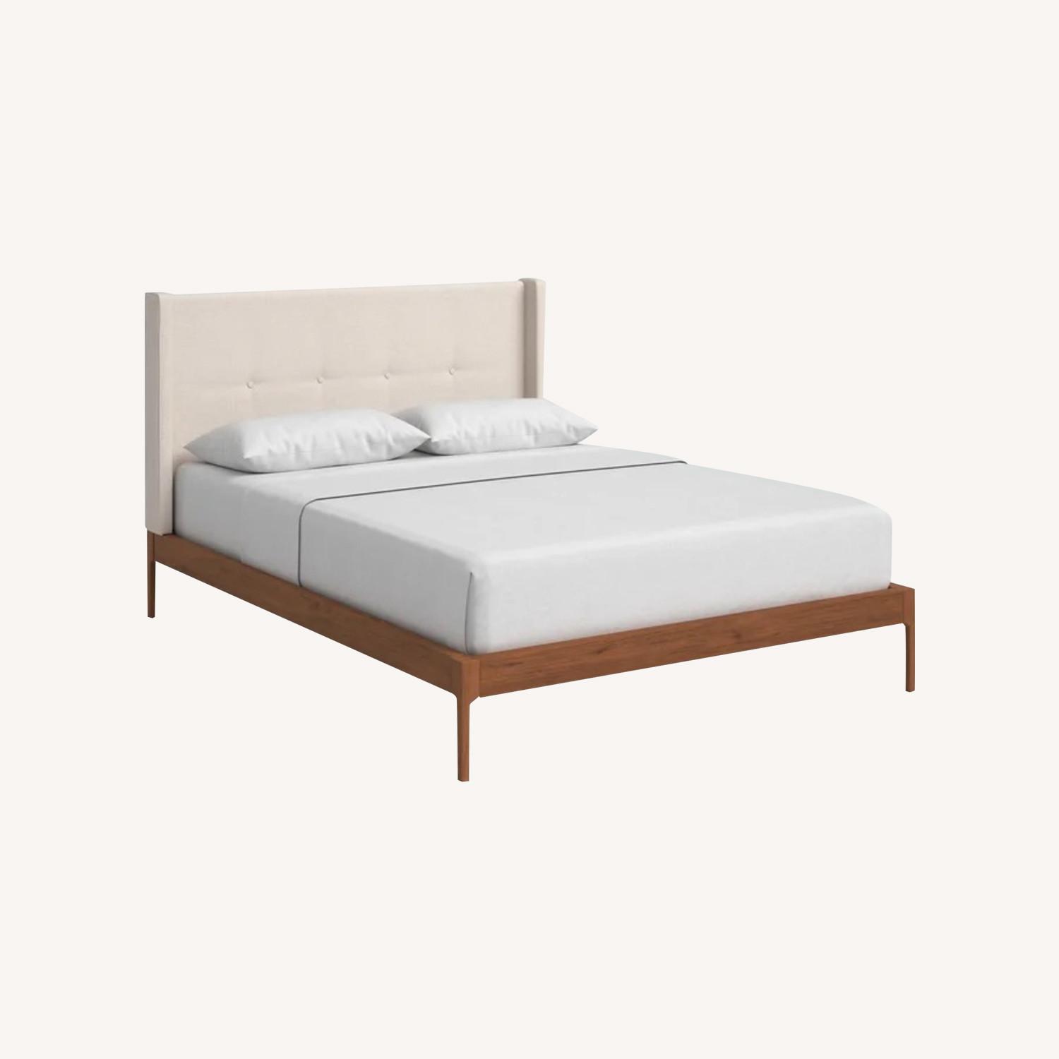 Ellerman Upholstered Wingback Bed - AptDeco
