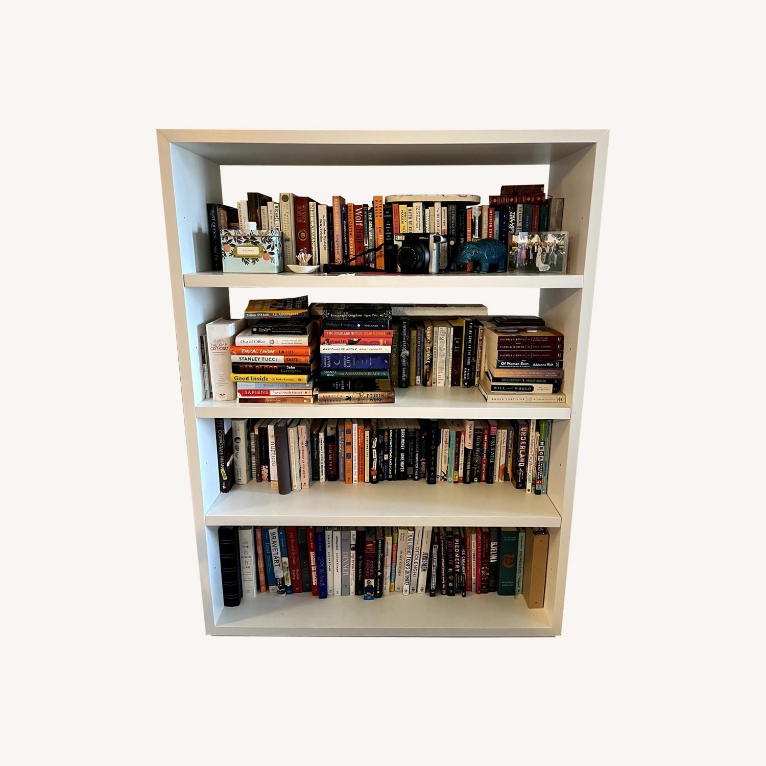 Crate Barrel Aspect White Double Bookcase