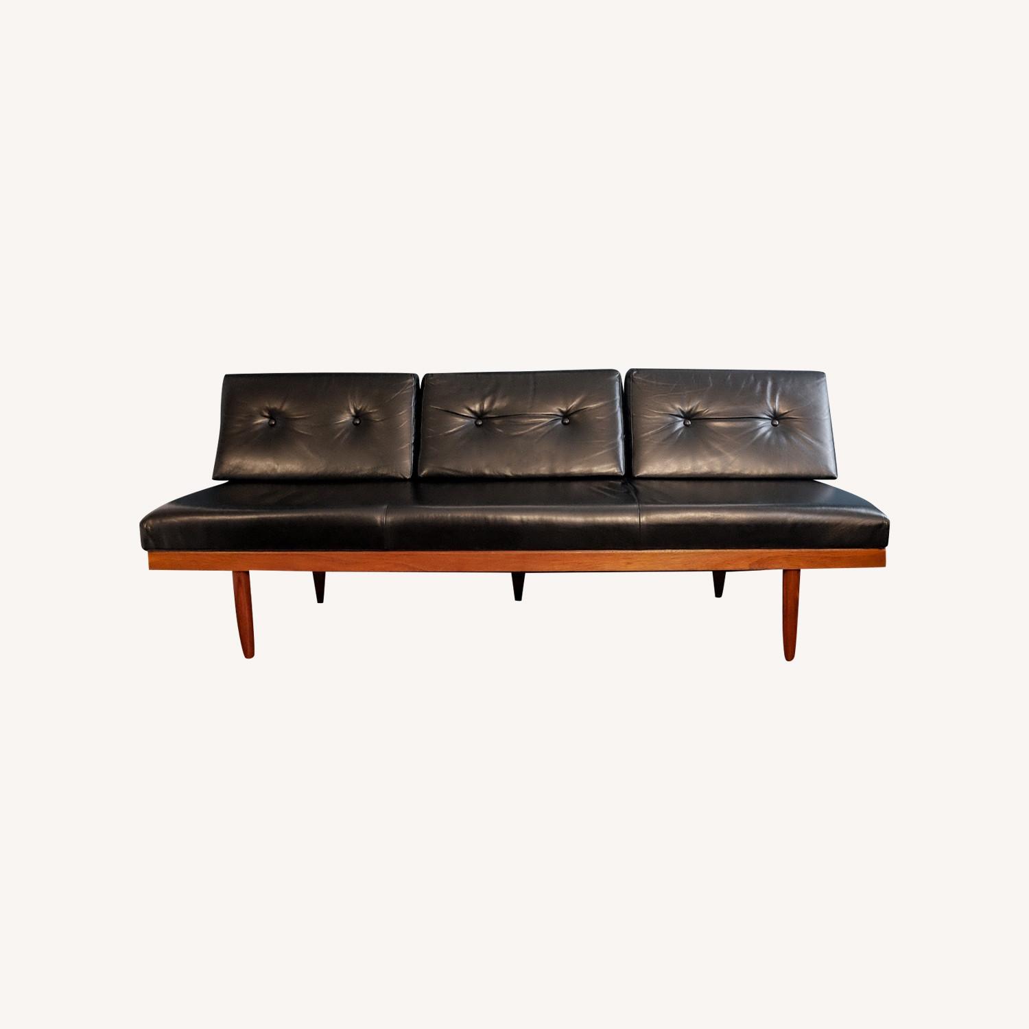 1960s Ingmar Relling Teak Leather Sofa / Daybed - AptDeco