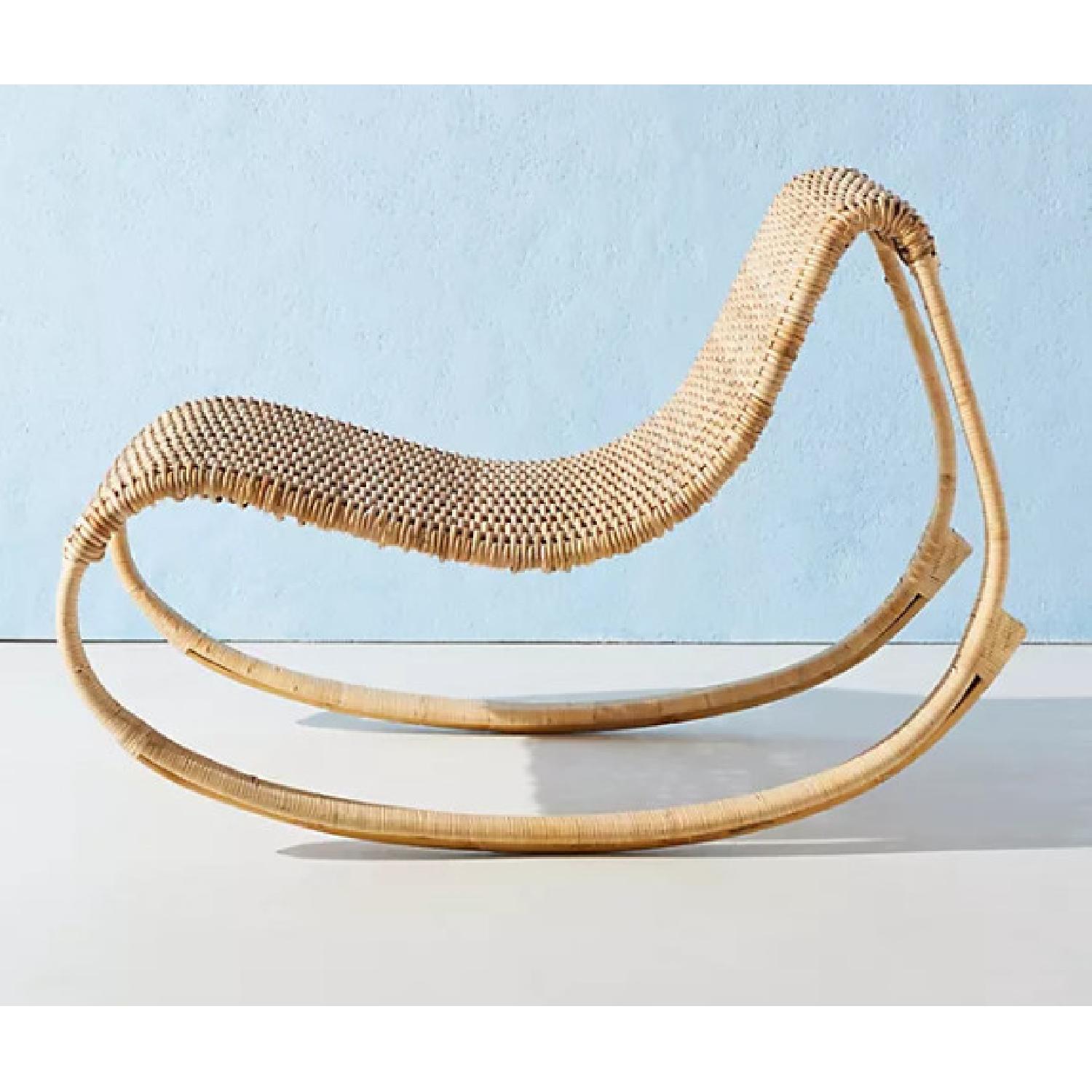 Anthropologie Rattan Rocking Chair - AptDeco